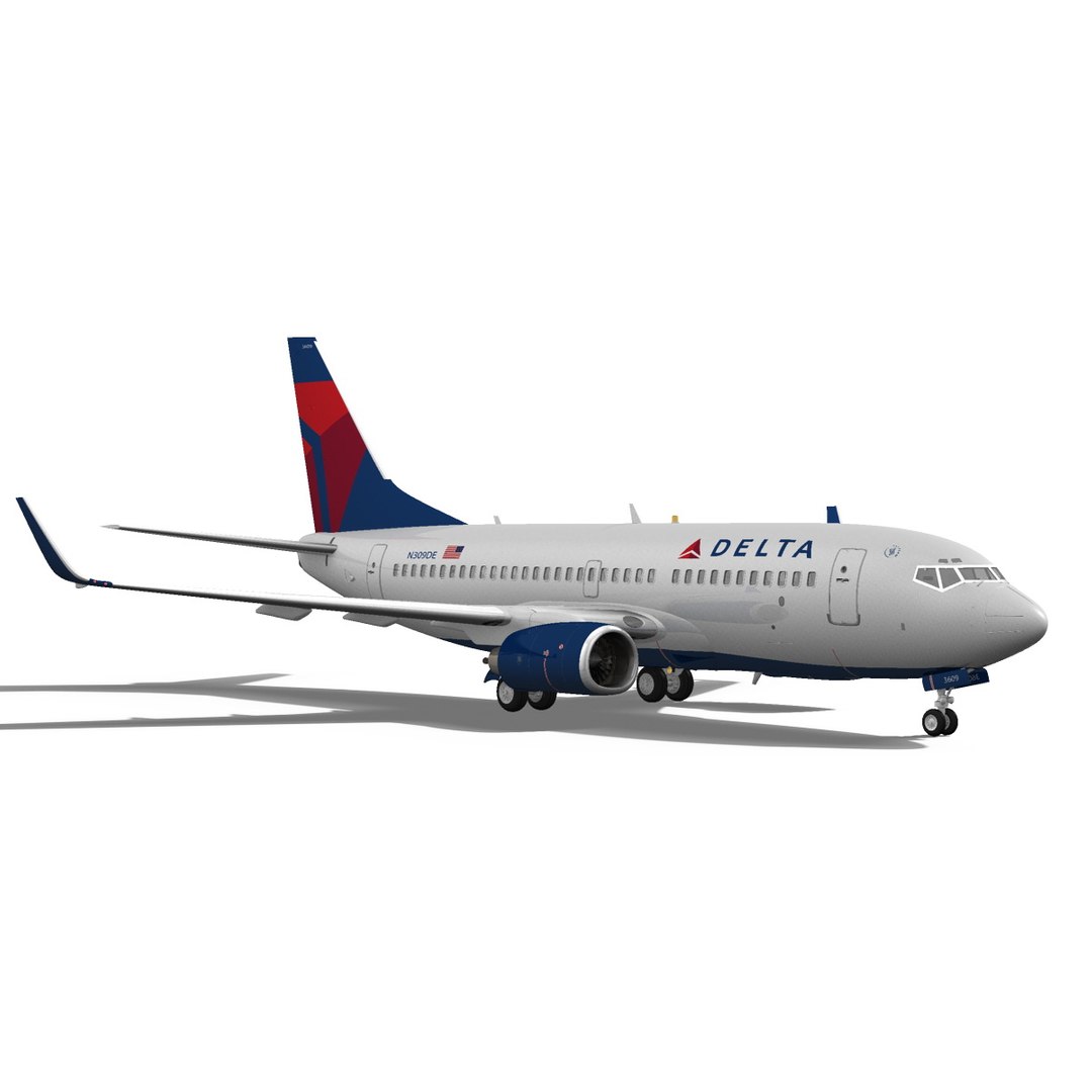 3d Model Delta Airlines Boeing 737-700w