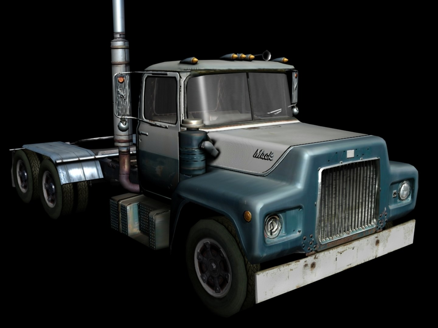 Mack R Semi Sig 3d 3ds