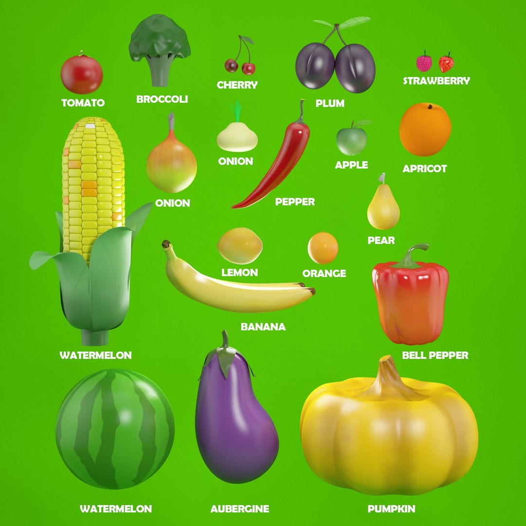 3d Model Fruits