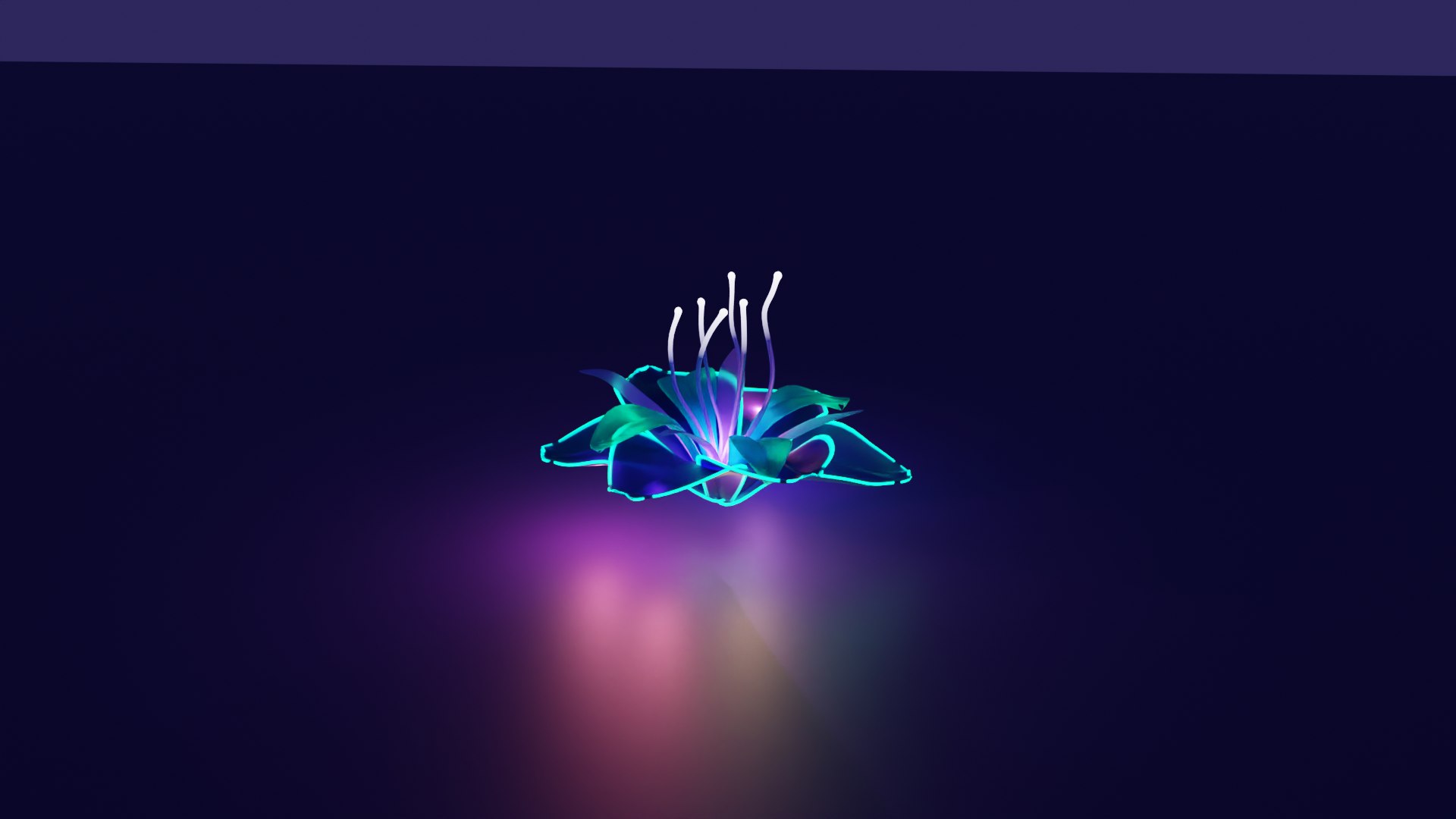 3D Neon Flower Model - TurboSquid 2236308