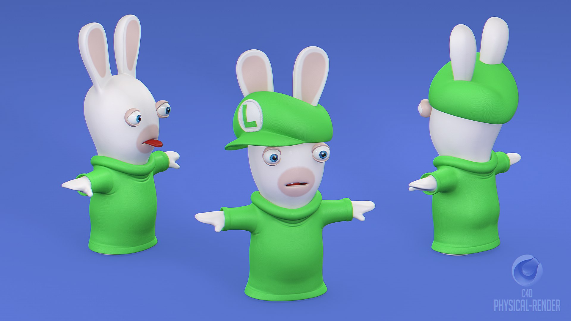 3D Rabbid Luigi Character 8K Kingdom Battle Model - TurboSquid 1878728
