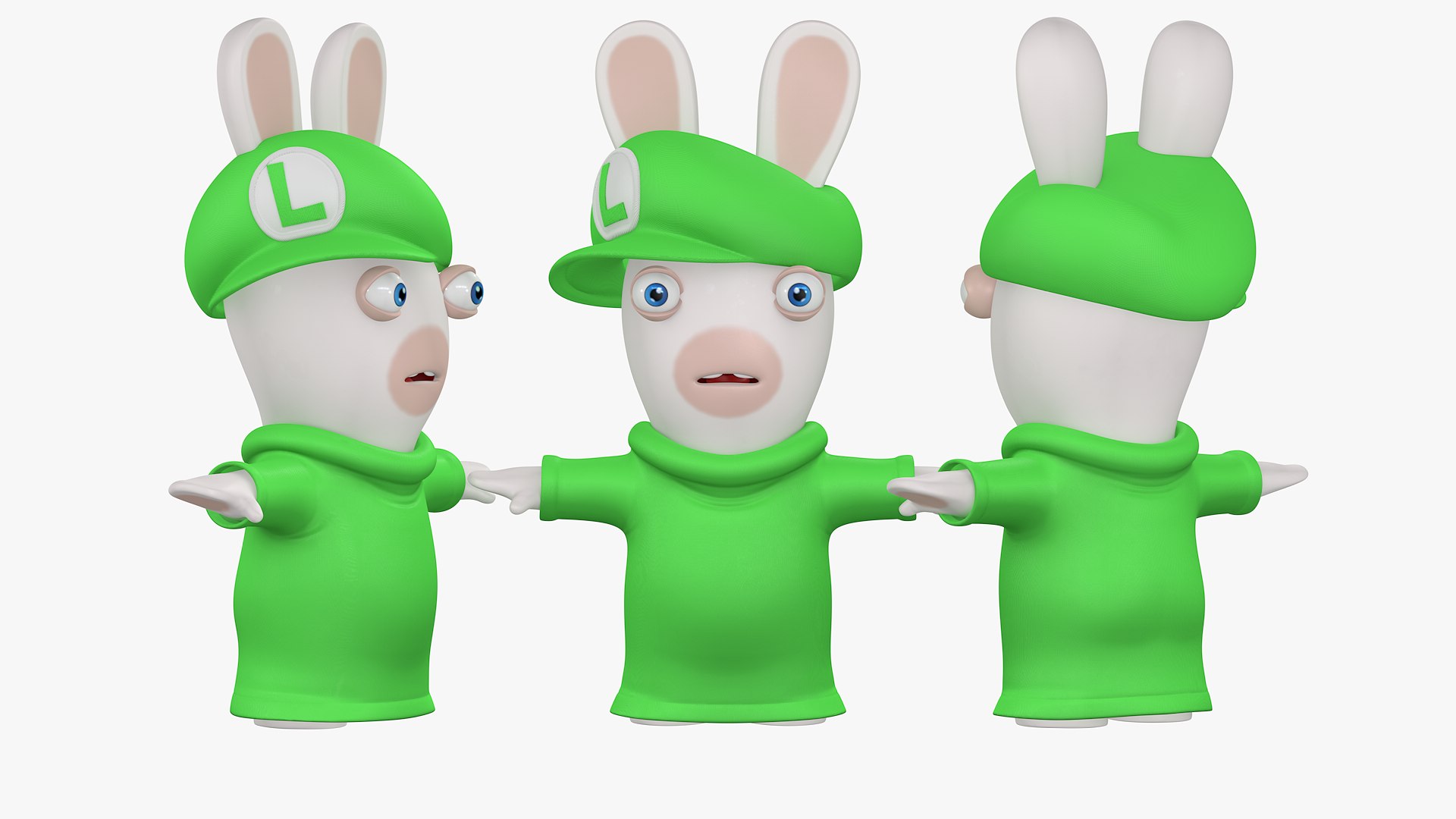 3D Rabbid Luigi Character 8K Kingdom Battle Model - TurboSquid 1878728
