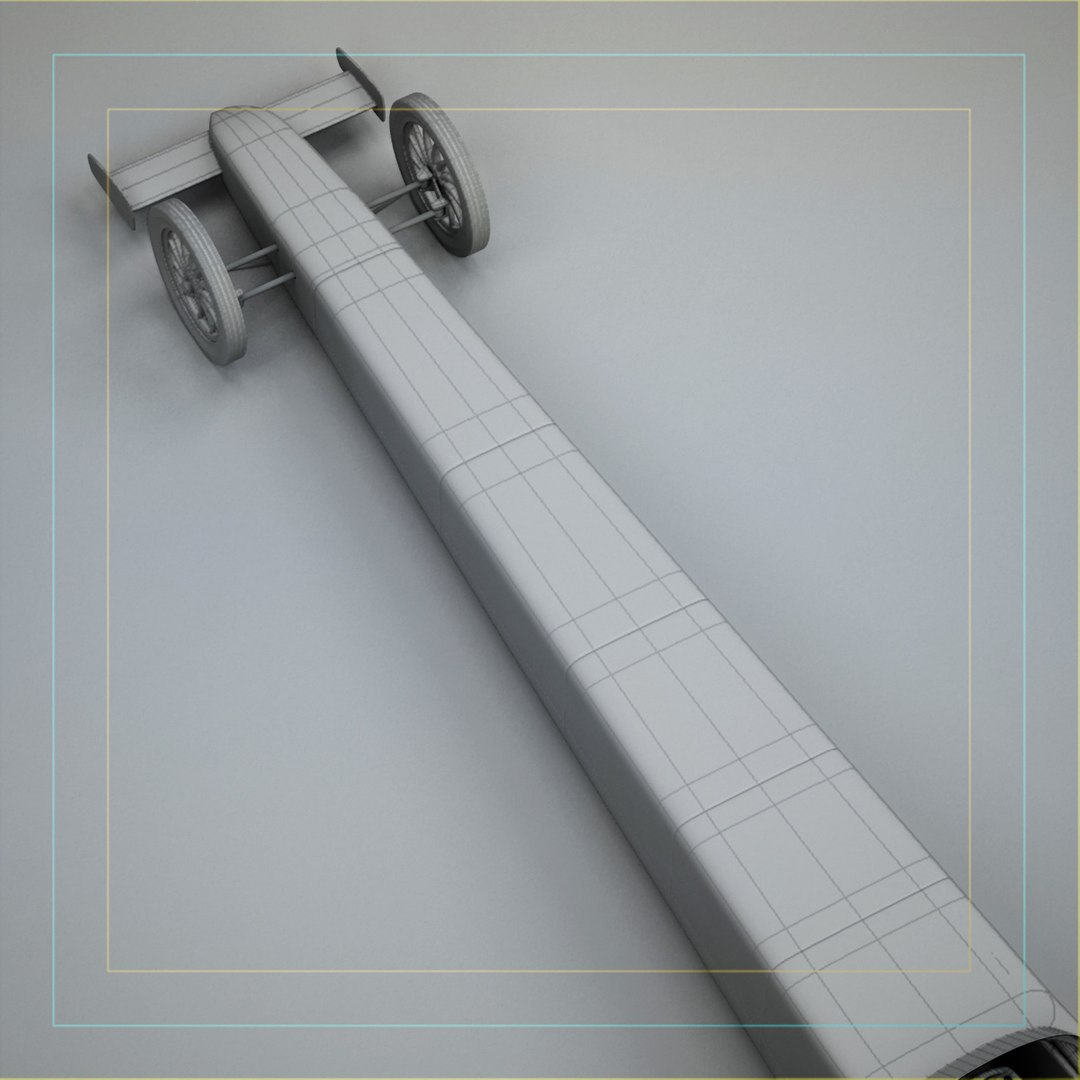 3d Model Dragway Stadium Fuel Dragster