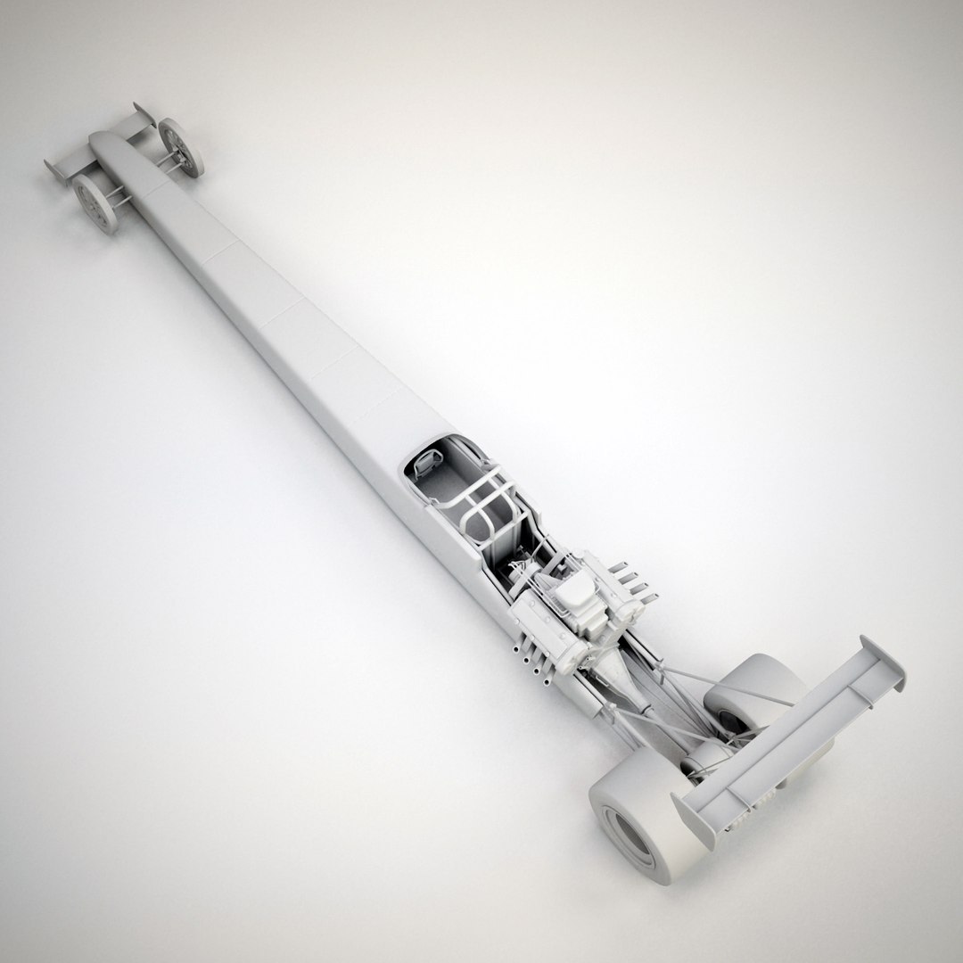 3d Model Dragway Stadium Fuel Dragster