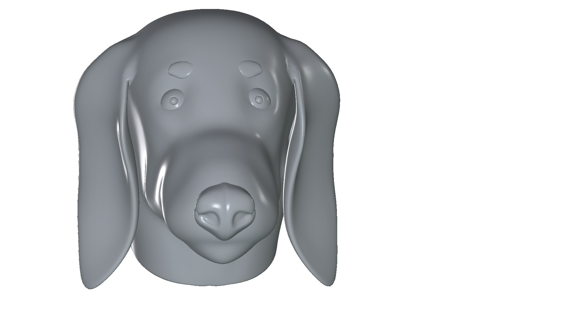 3D Dachshund Head Model - TurboSquid 2215230