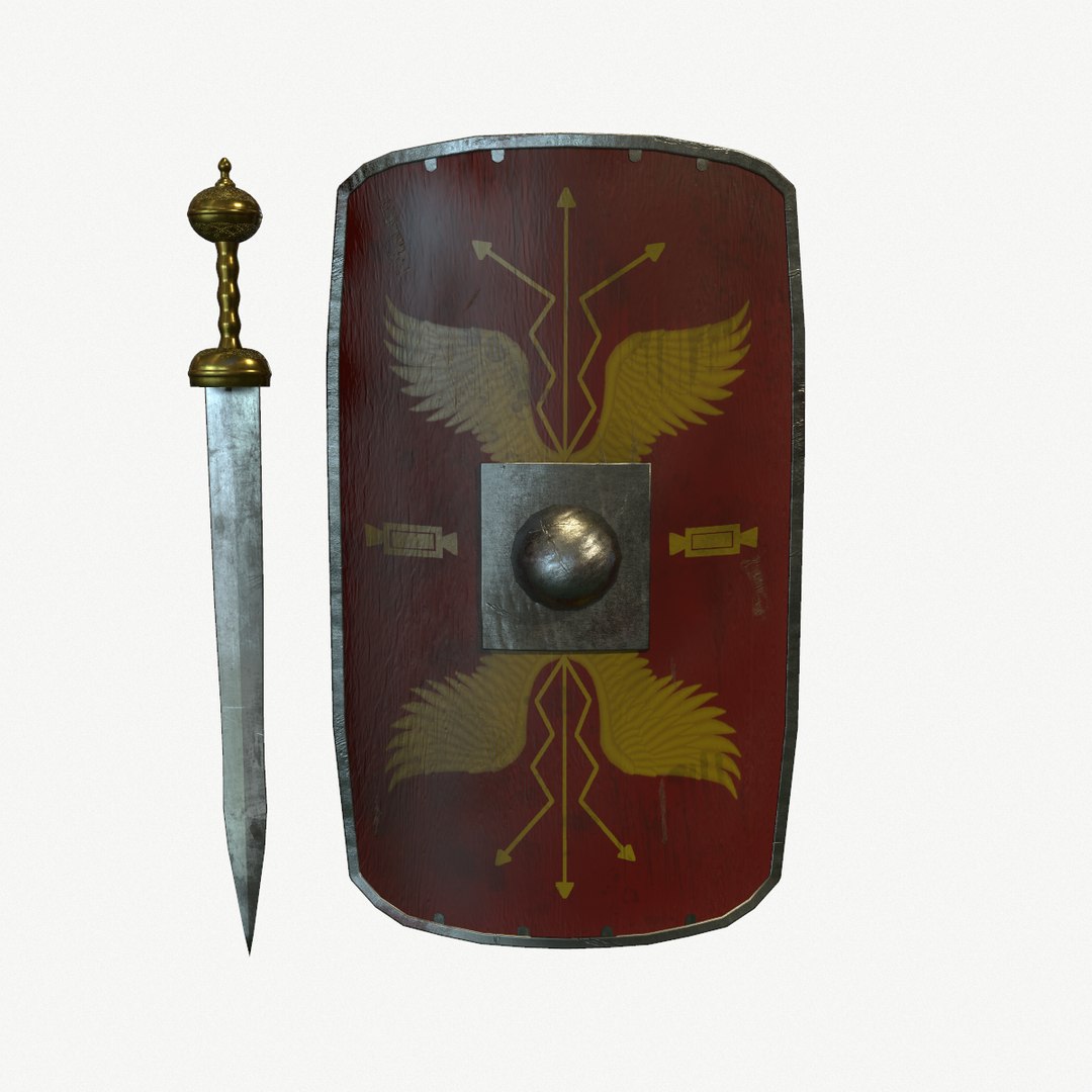 Gladius And Scutum 3D Model - TurboSquid 1923903