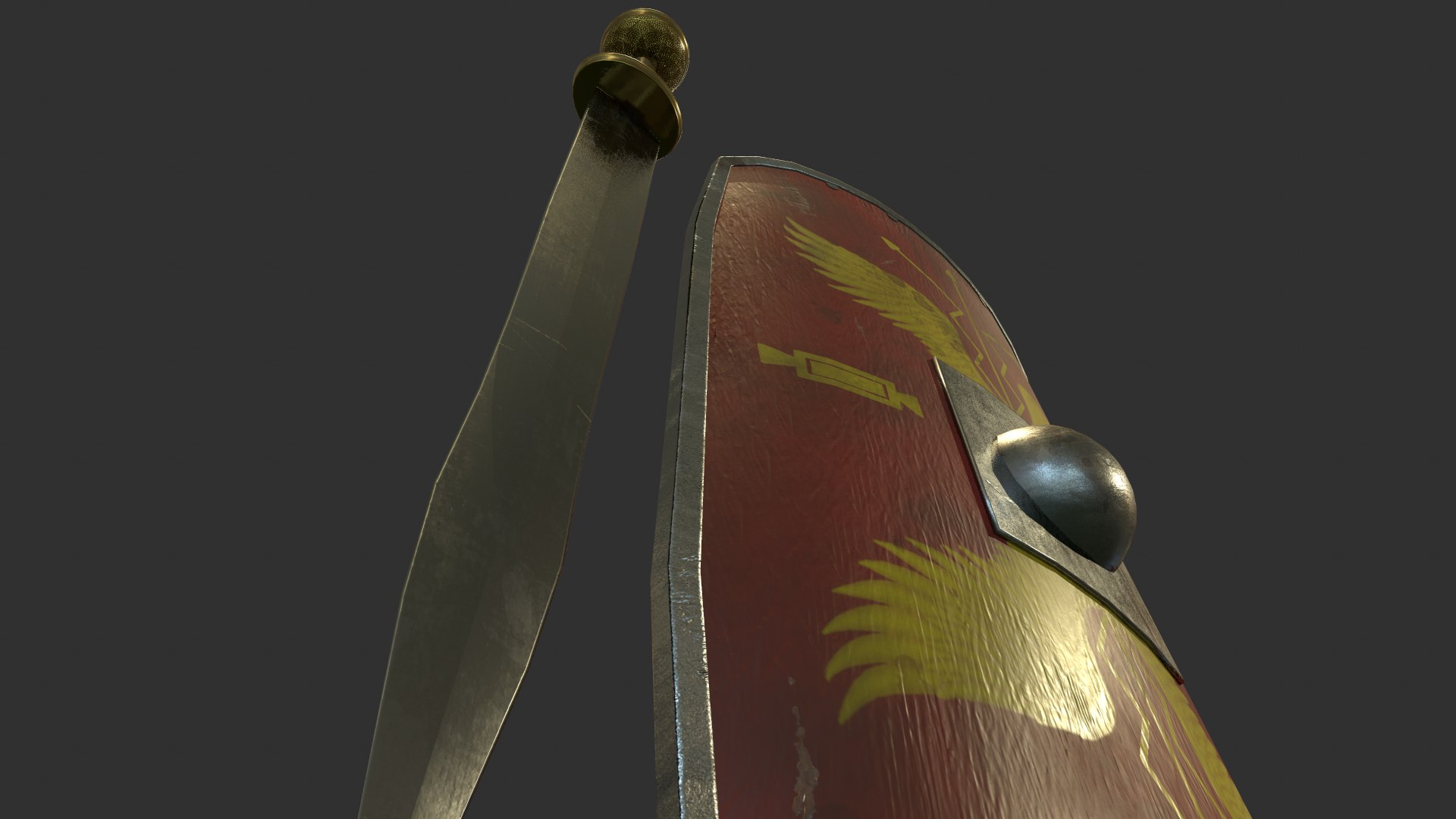 Gladius And Scutum 3D Model - TurboSquid 1923903