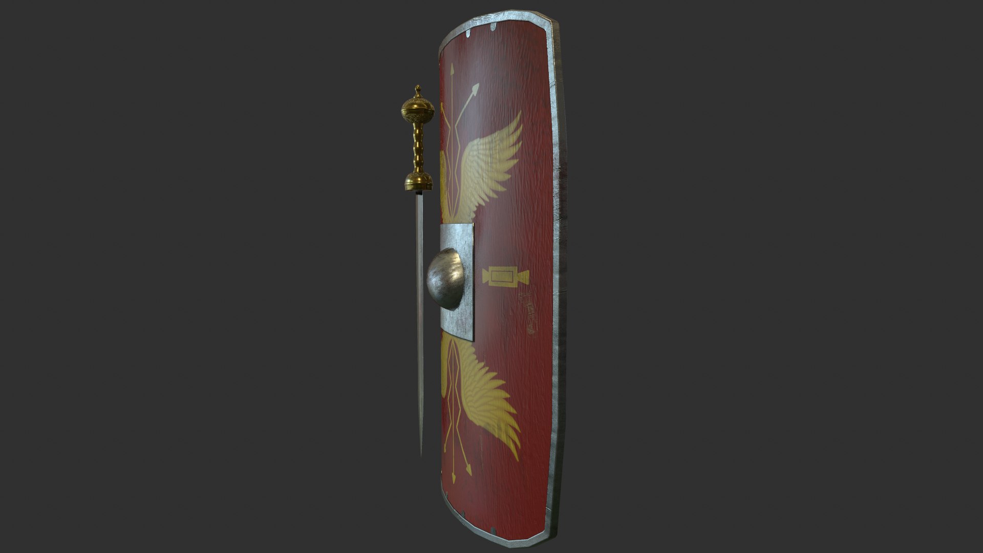 Gladius And Scutum 3D Model - TurboSquid 1923903