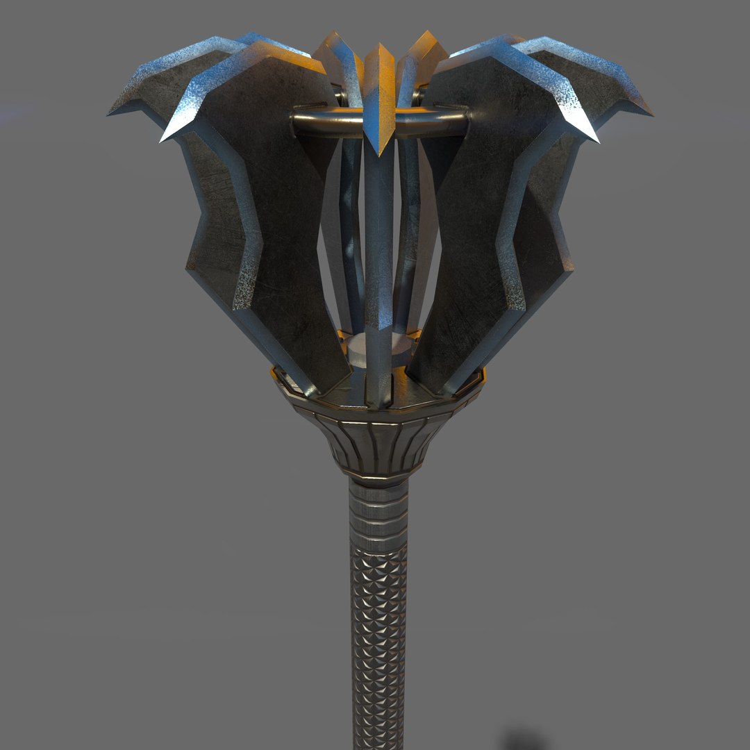 3D Game Ready Low Poly Fantasy Mace Model - TurboSquid 1851116