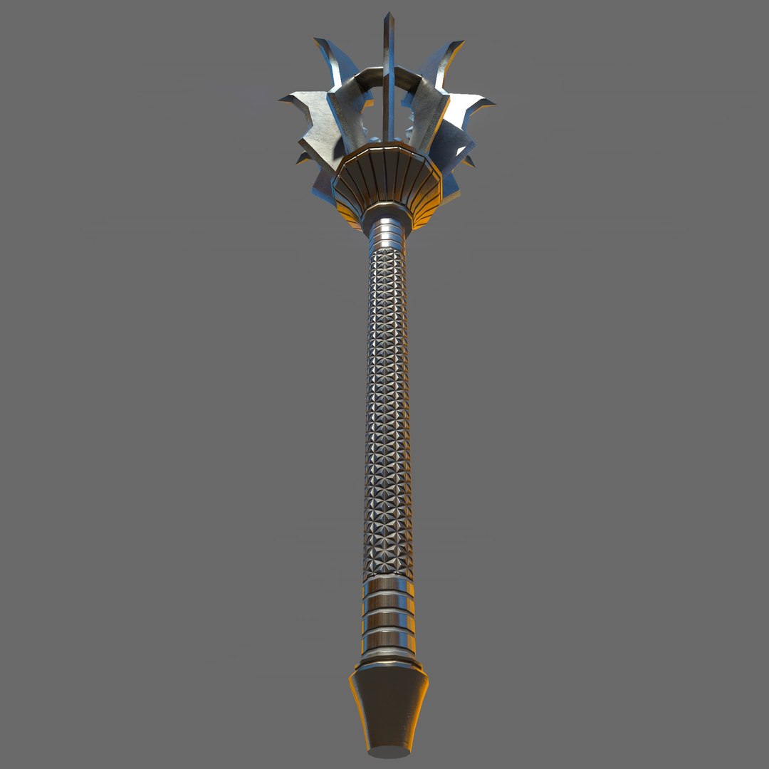 3D Game Ready Low Poly Fantasy Mace Model - TurboSquid 1851116