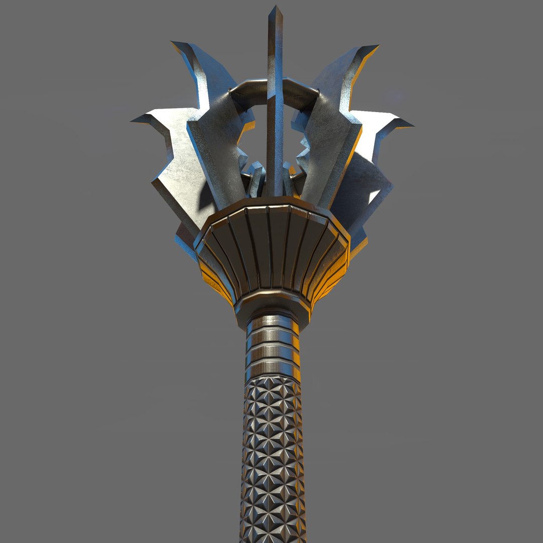 3D Game Ready Low Poly Fantasy Mace Model - TurboSquid 1851116