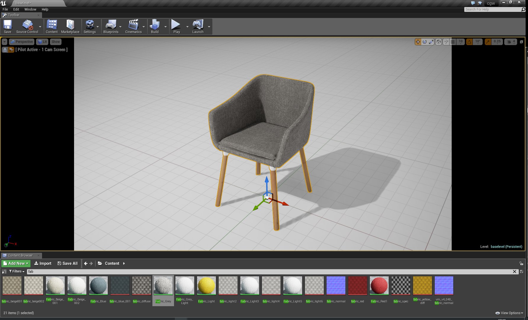 3d Unreal Dune Chair Ue4