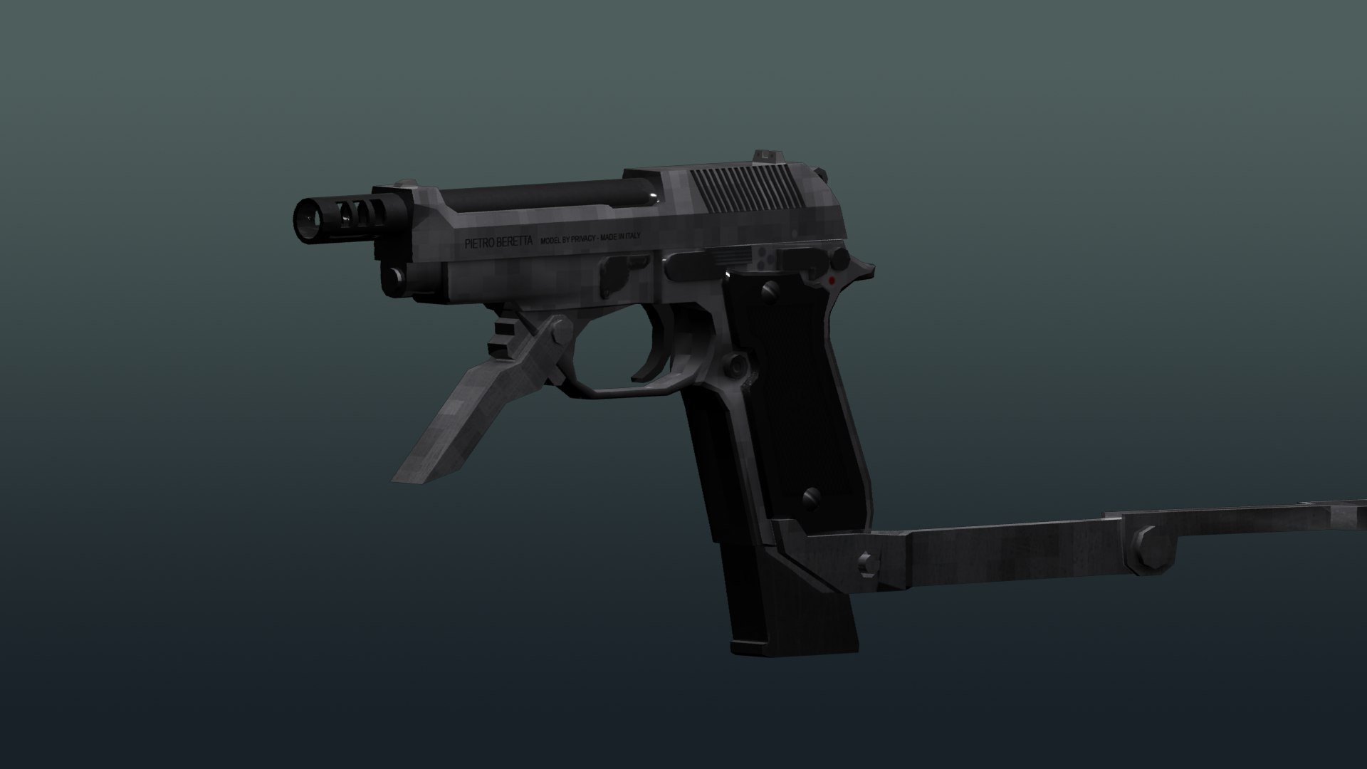 Beretta M93r 3d 3ds