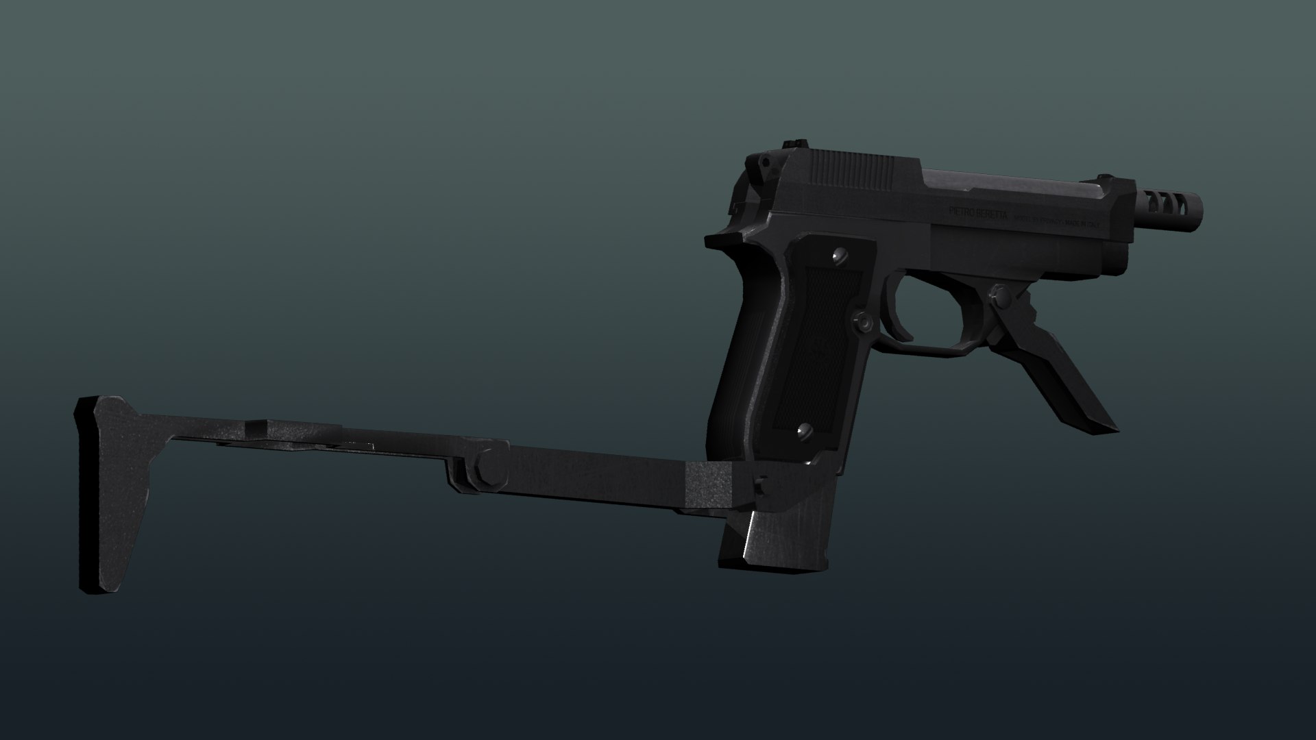 Beretta M93r 3d 3ds
