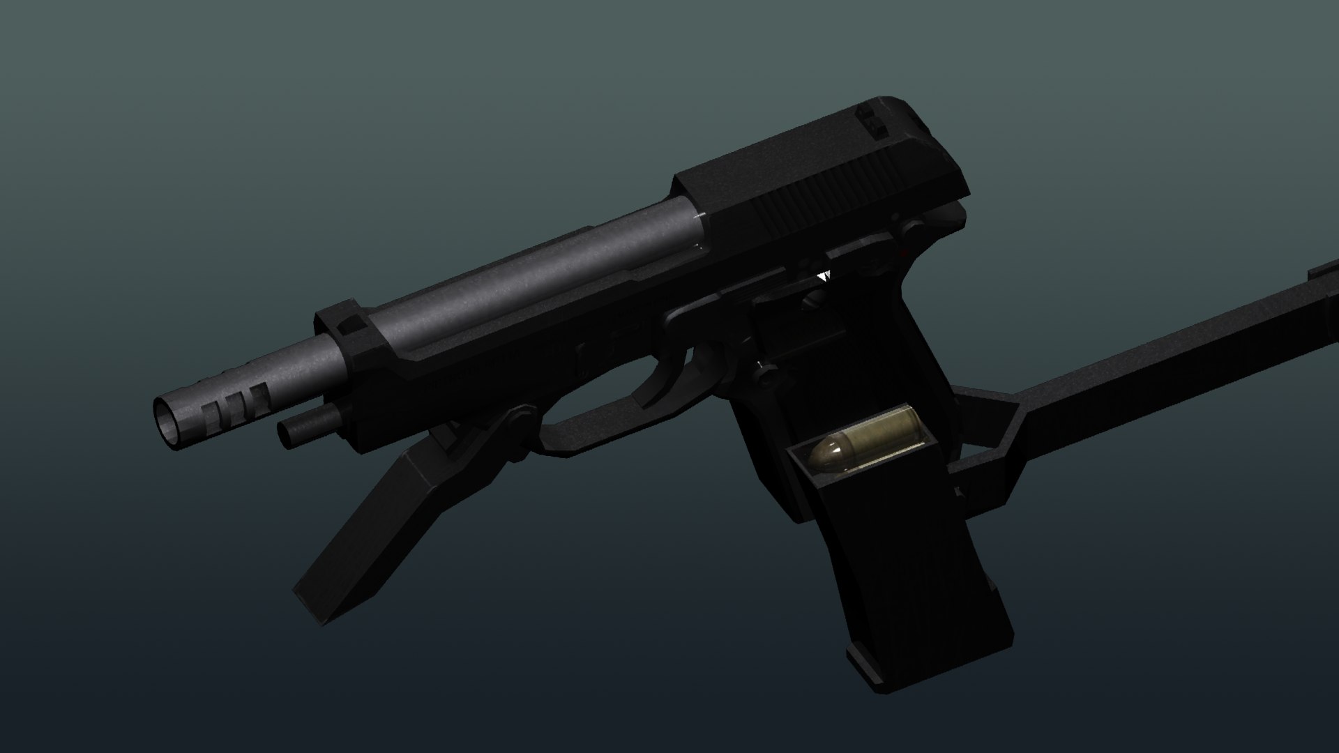 Beretta M93r 3d 3ds