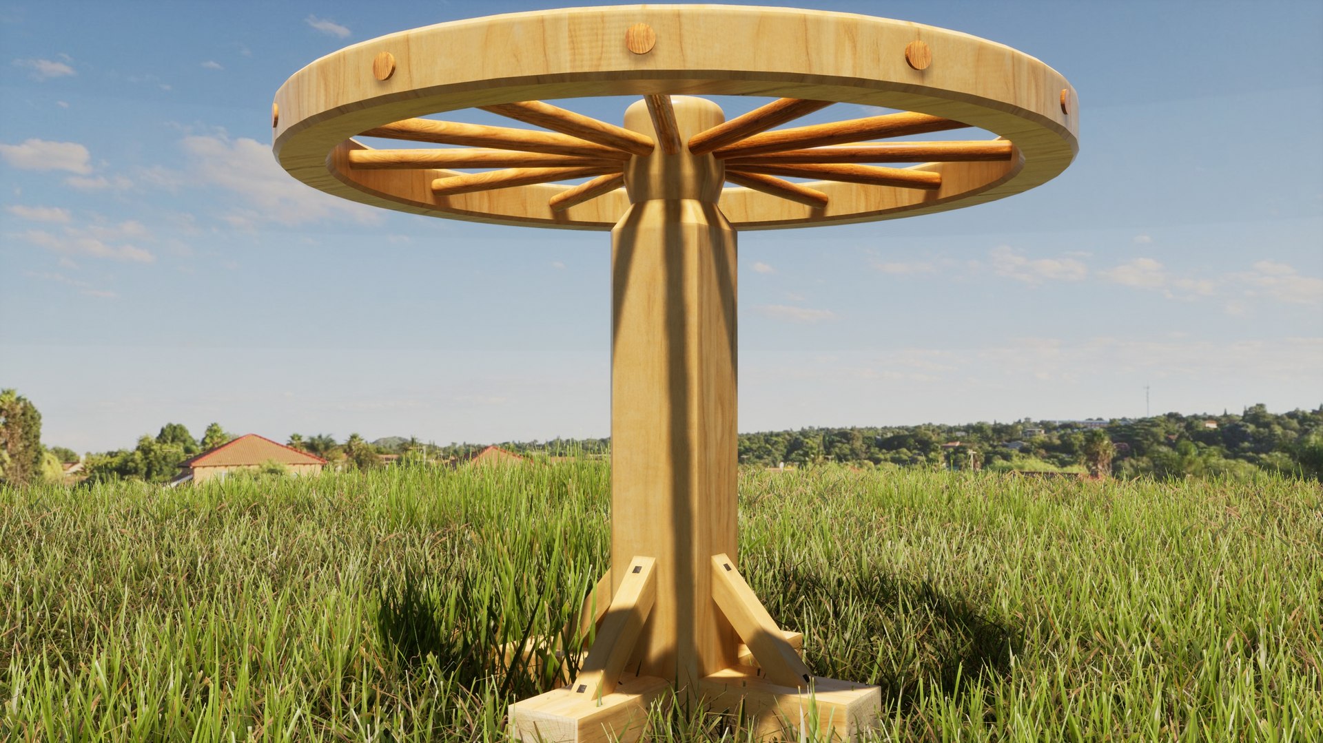 3D Breaking Wheel Model - TurboSquid 1601431