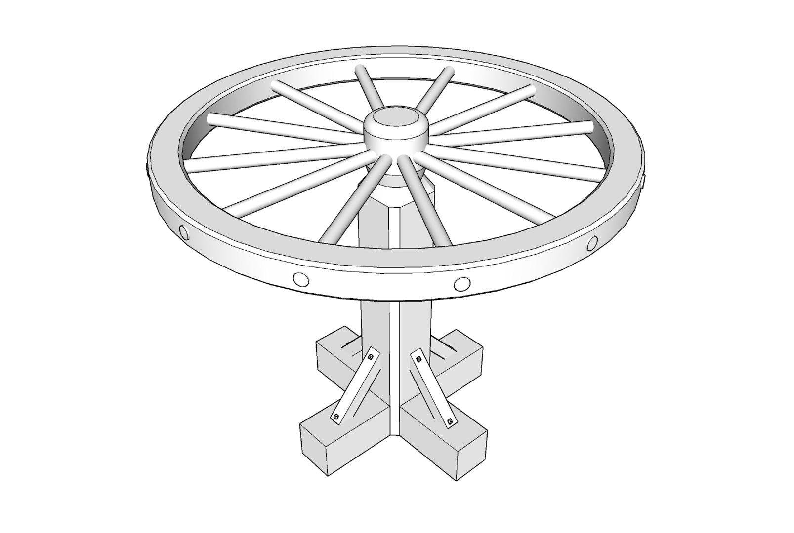 3D Breaking Wheel Model - TurboSquid 1601431