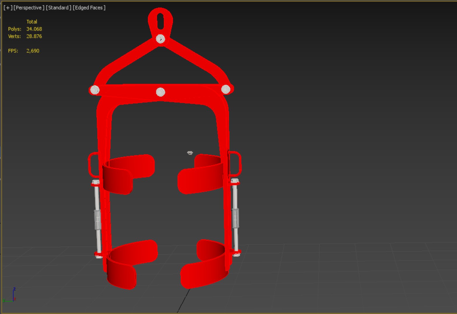 3D VERTICAL DRUM LIFTER TONGS SCISSOR GRIPPER LIFTING CLAMP GRAB - TurboSquid 2392699