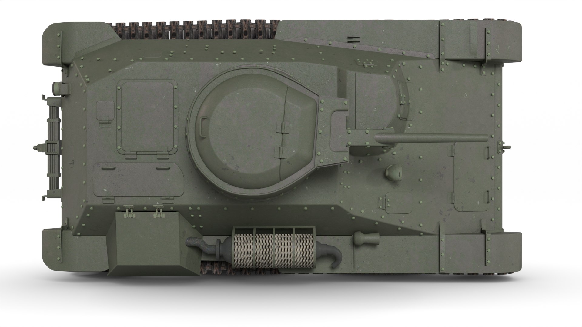 WWII Japanese Light Tank Type 95 Ha-Go 3D Model - TurboSquid 2391090
