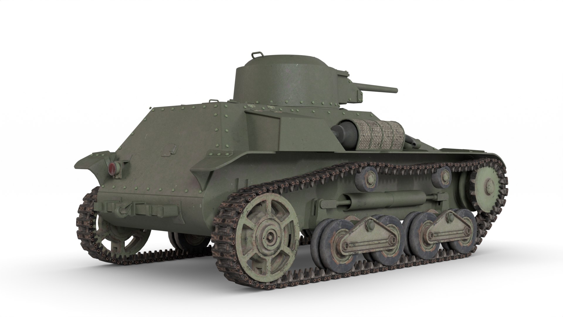 WWII Japanese Light Tank Type 95 Ha-Go 3D Model - TurboSquid 2391090