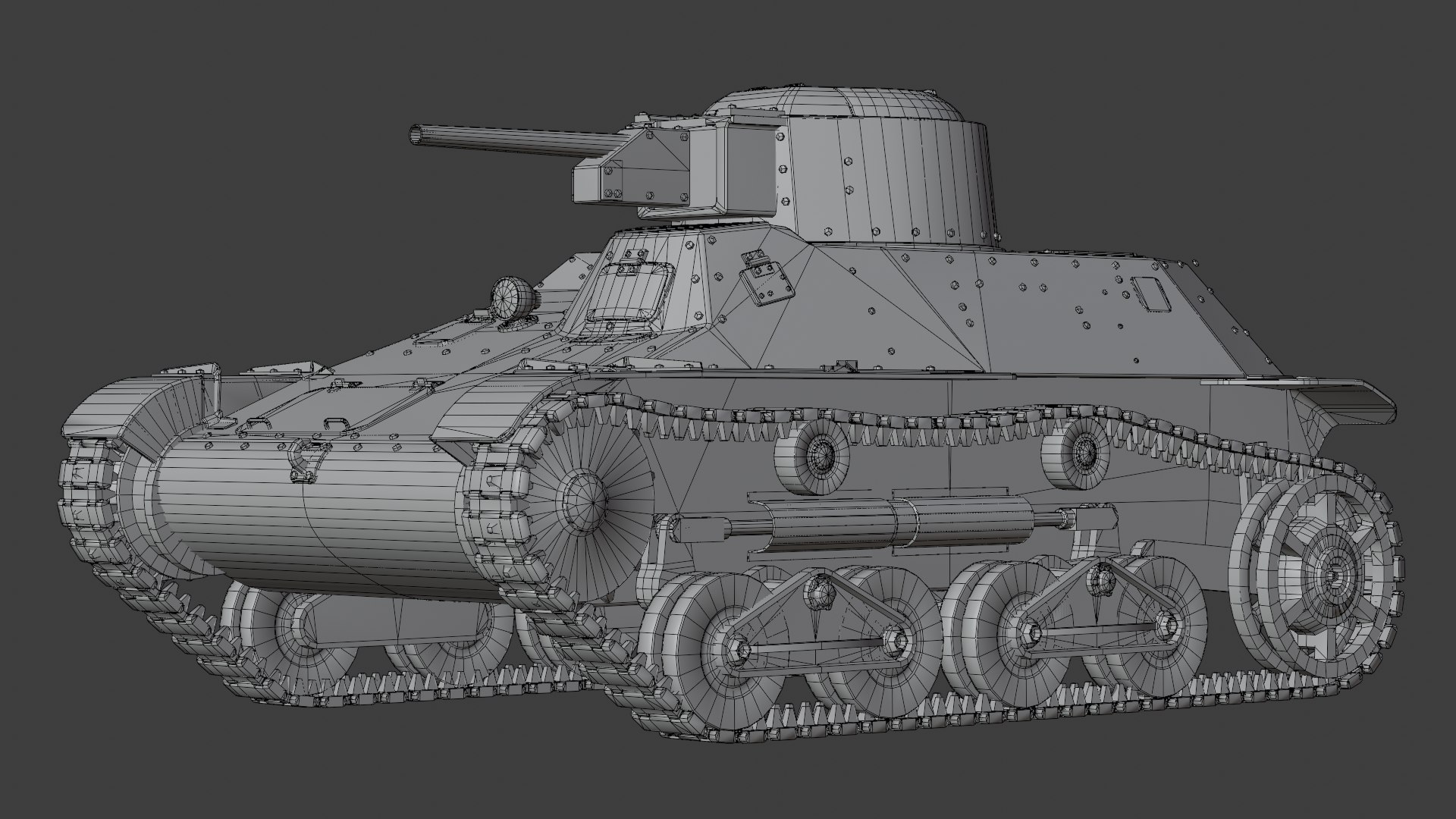 WWII Japanese Light Tank Type 95 Ha-Go 3D Model - TurboSquid 2391090