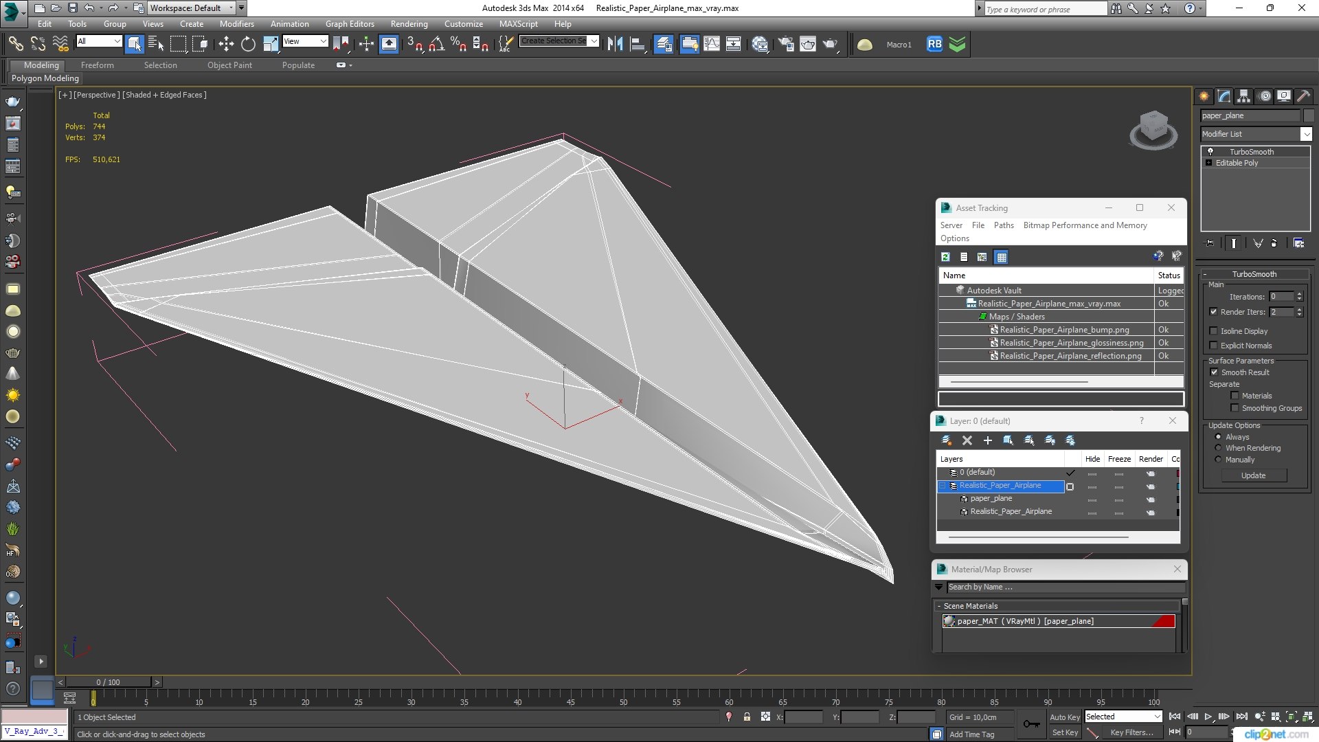 3D Realistic Paper Airplane Model - TurboSquid 2279731