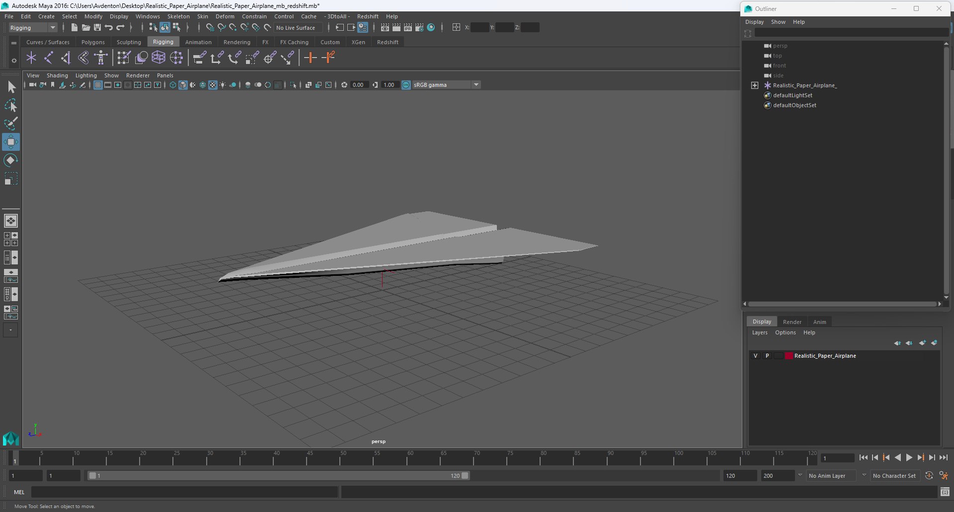 3D Realistic Paper Airplane Model - TurboSquid 2279731