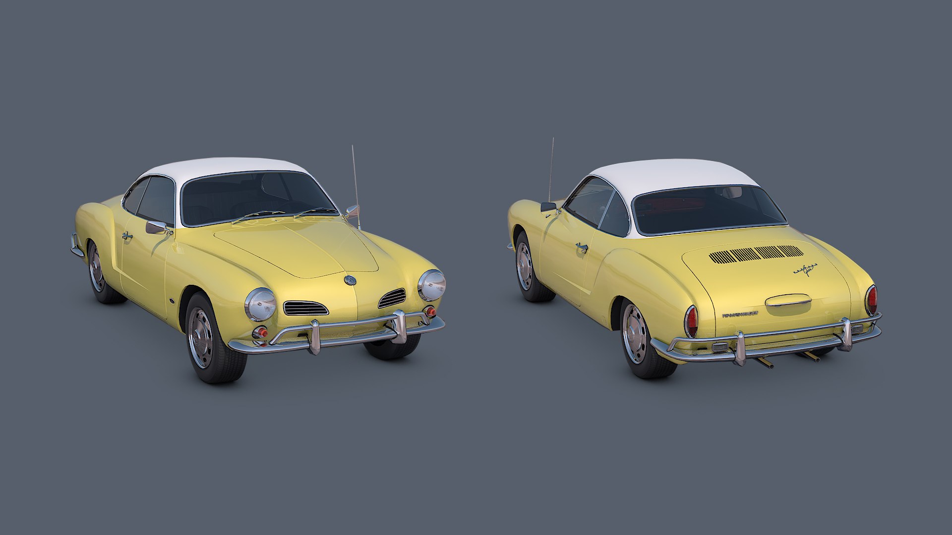 Volkswagen Karmann Ghia 3D Model - TurboSquid 2395659