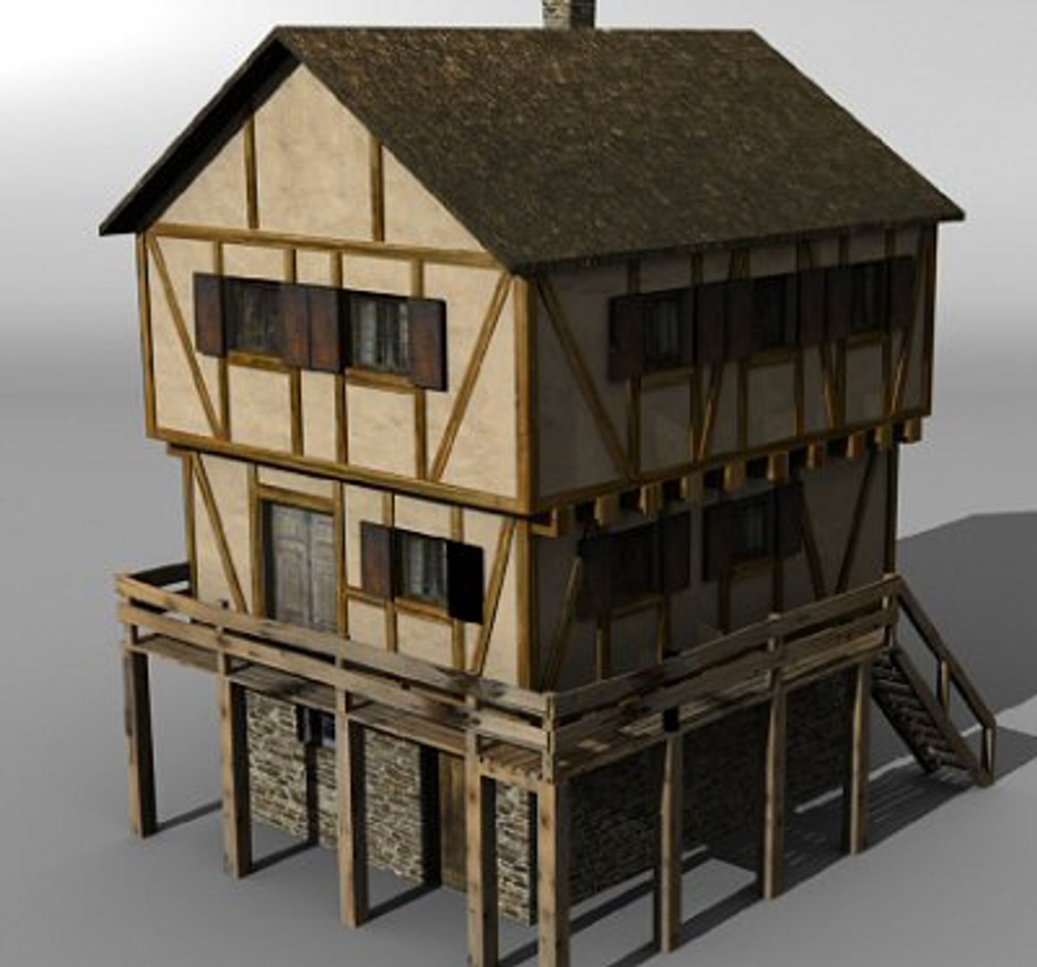 medieval building 3d model