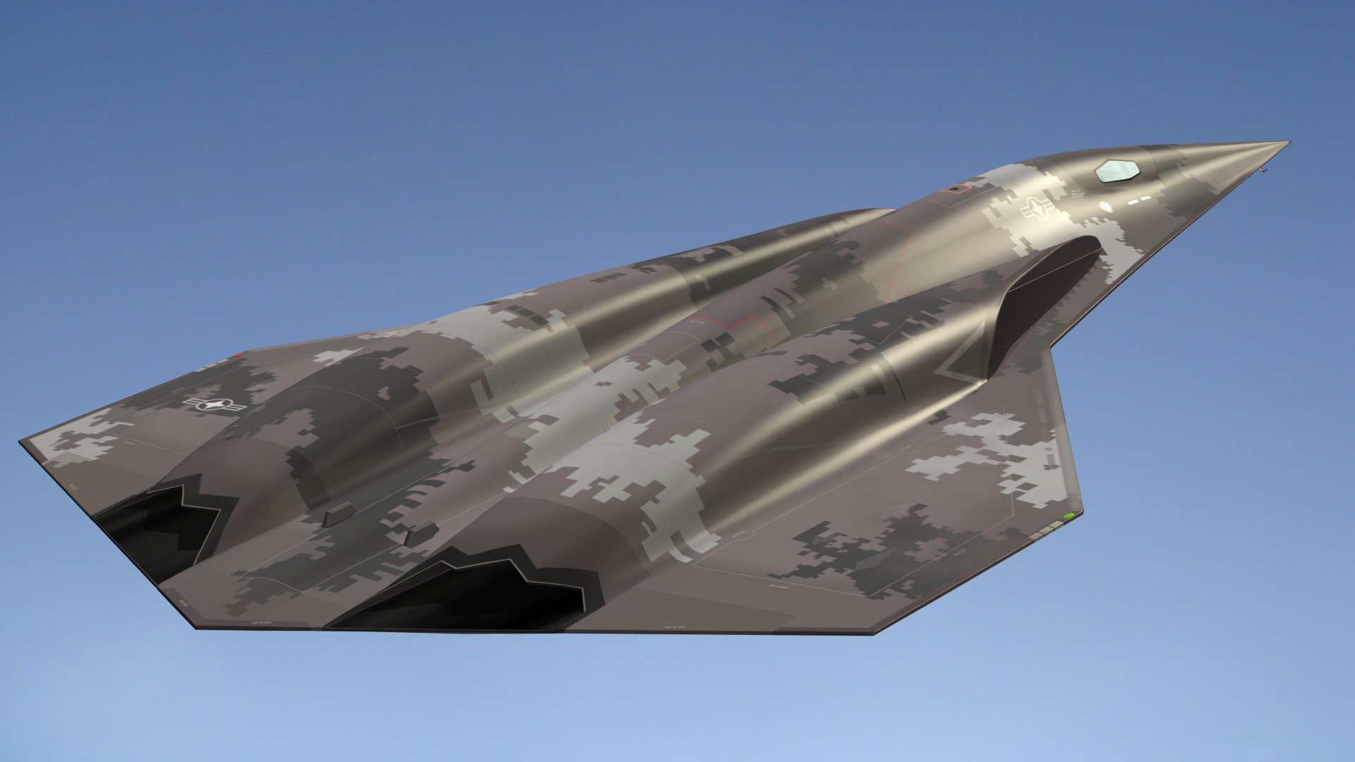 Fictional Fighter Jet Camo II 3D Model - TurboSquid 2132319