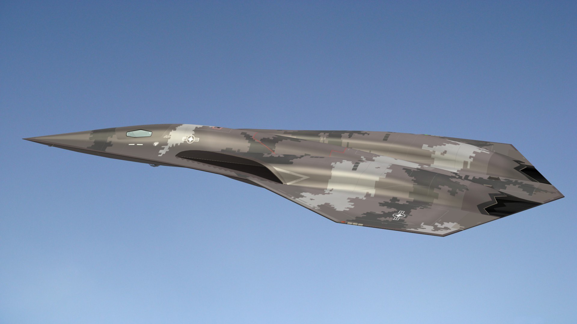 Fictional Fighter Jet Camo II 3D Model - TurboSquid 2132319