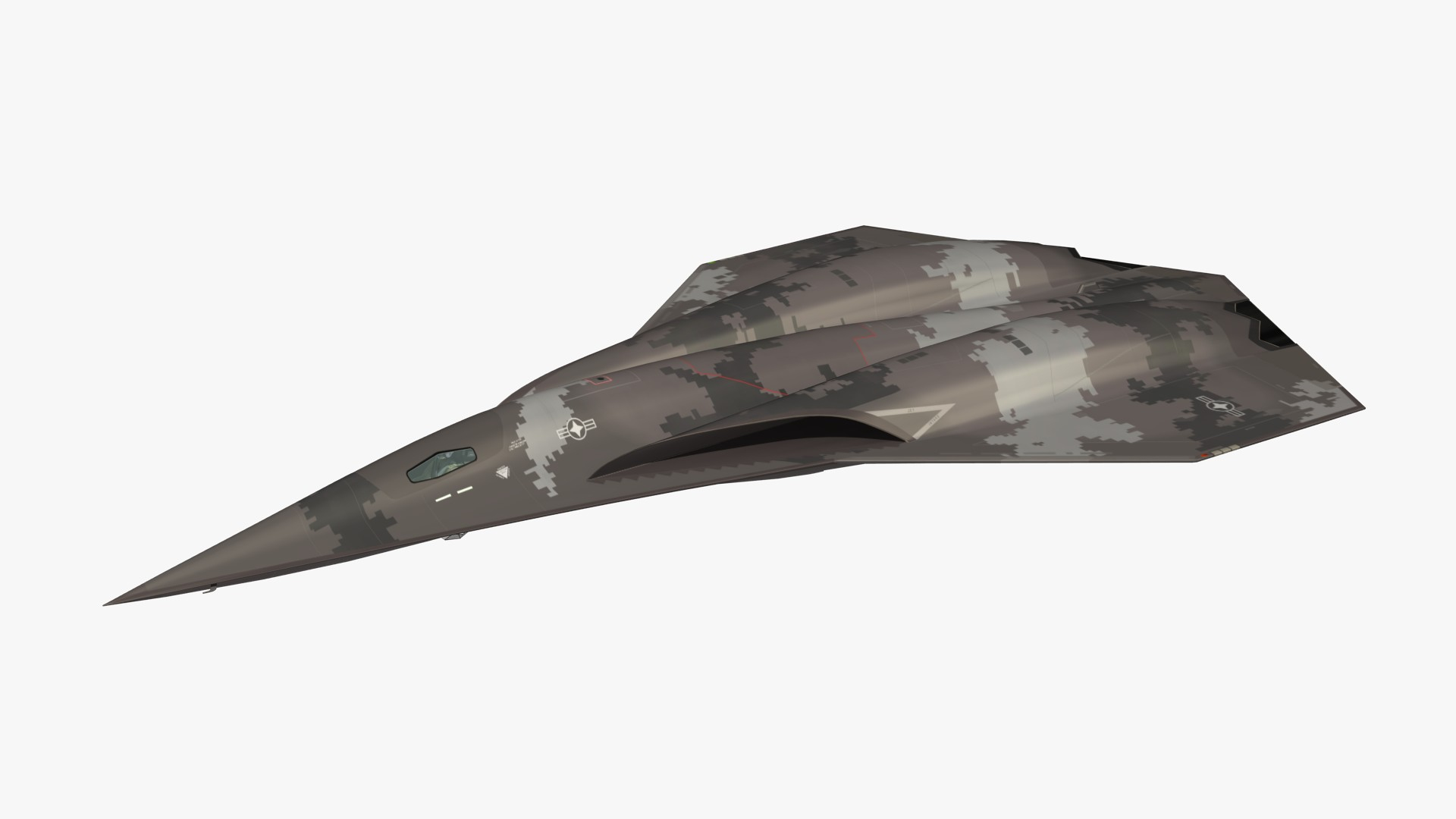 Fictional Fighter Jet Camo II 3D Model - TurboSquid 2132319