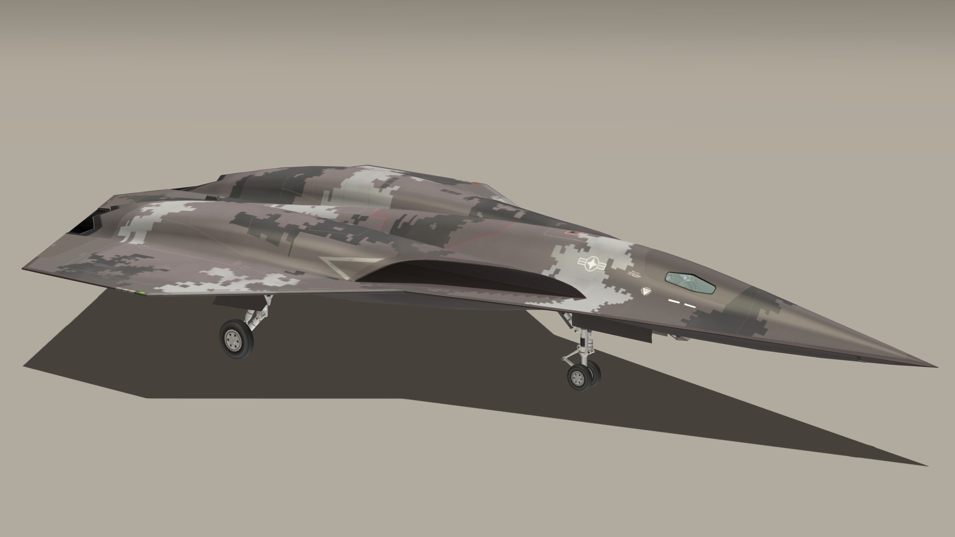 Fictional Fighter Jet Camo II 3D Model - TurboSquid 2132319