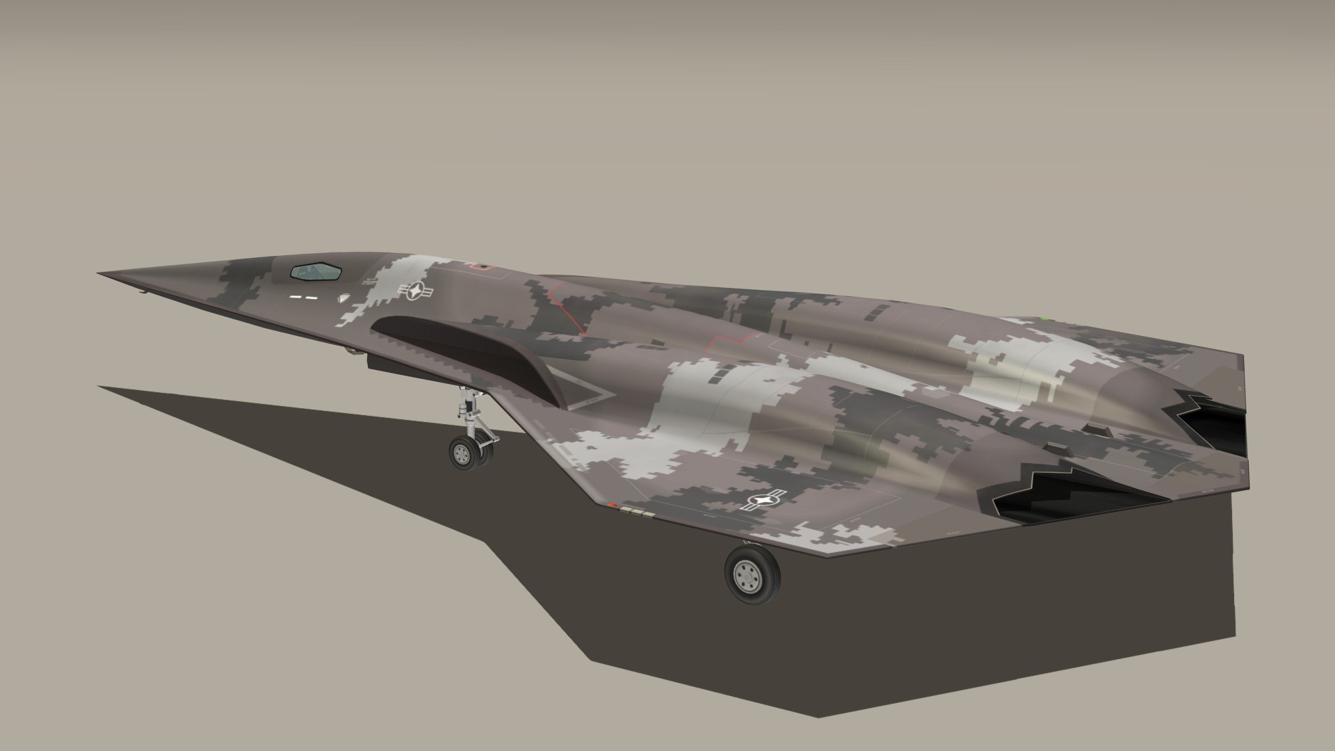 Fictional Fighter Jet Camo II 3D Model - TurboSquid 2132319