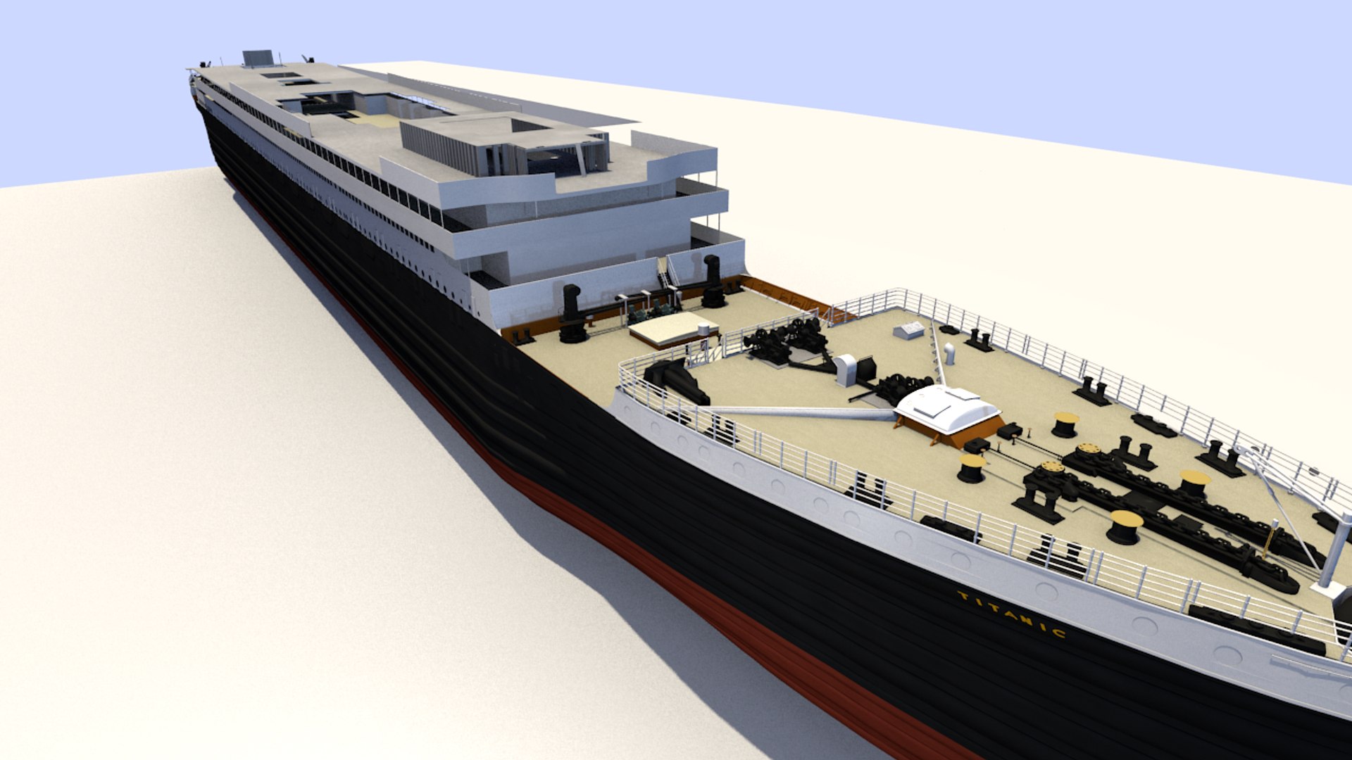 ocean liner rms titanic 3d model