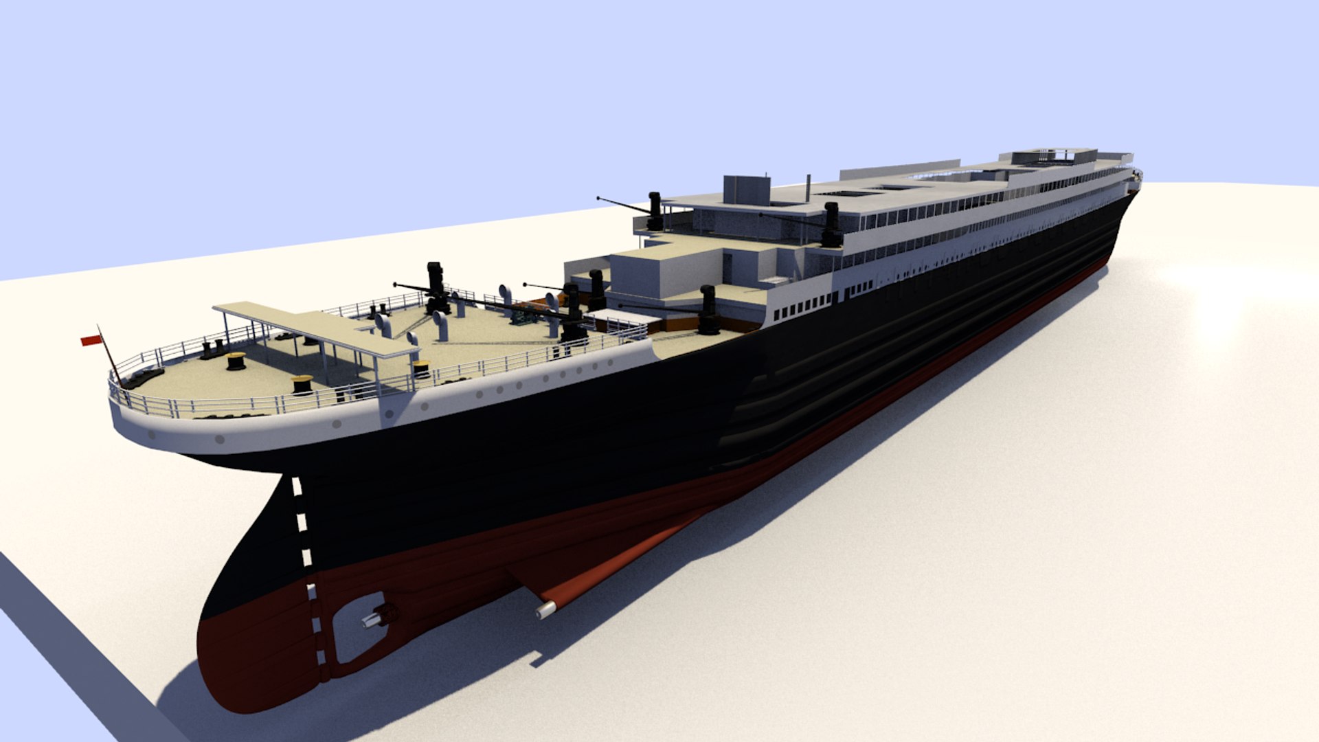 ocean liner rms titanic 3d model