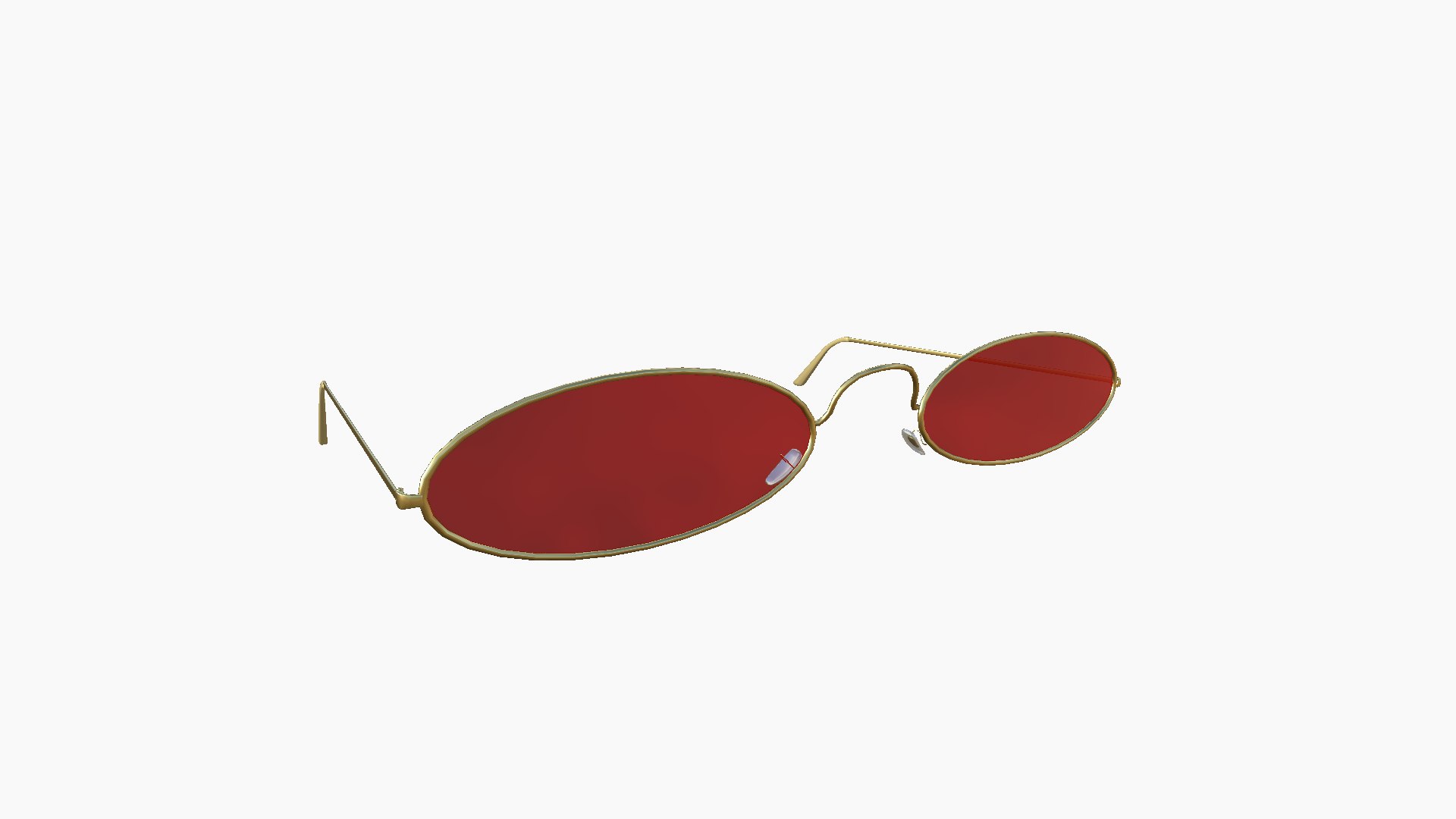 3D Sunglass F02 Golden Red - Character Design Fashion Model - TurboSquid 1954294