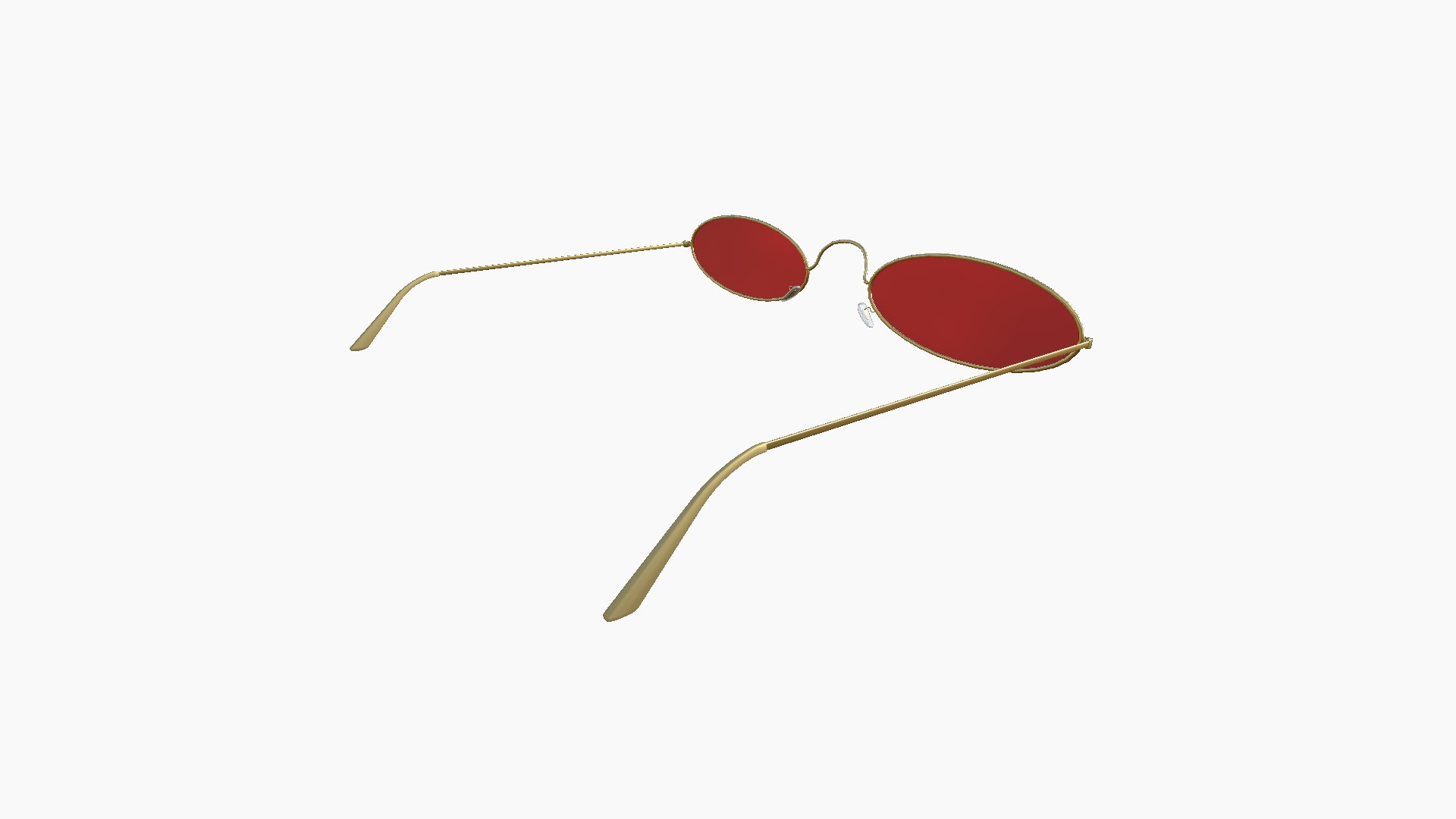 3D Sunglass F02 Golden Red - Character Design Fashion Model - TurboSquid 1954294