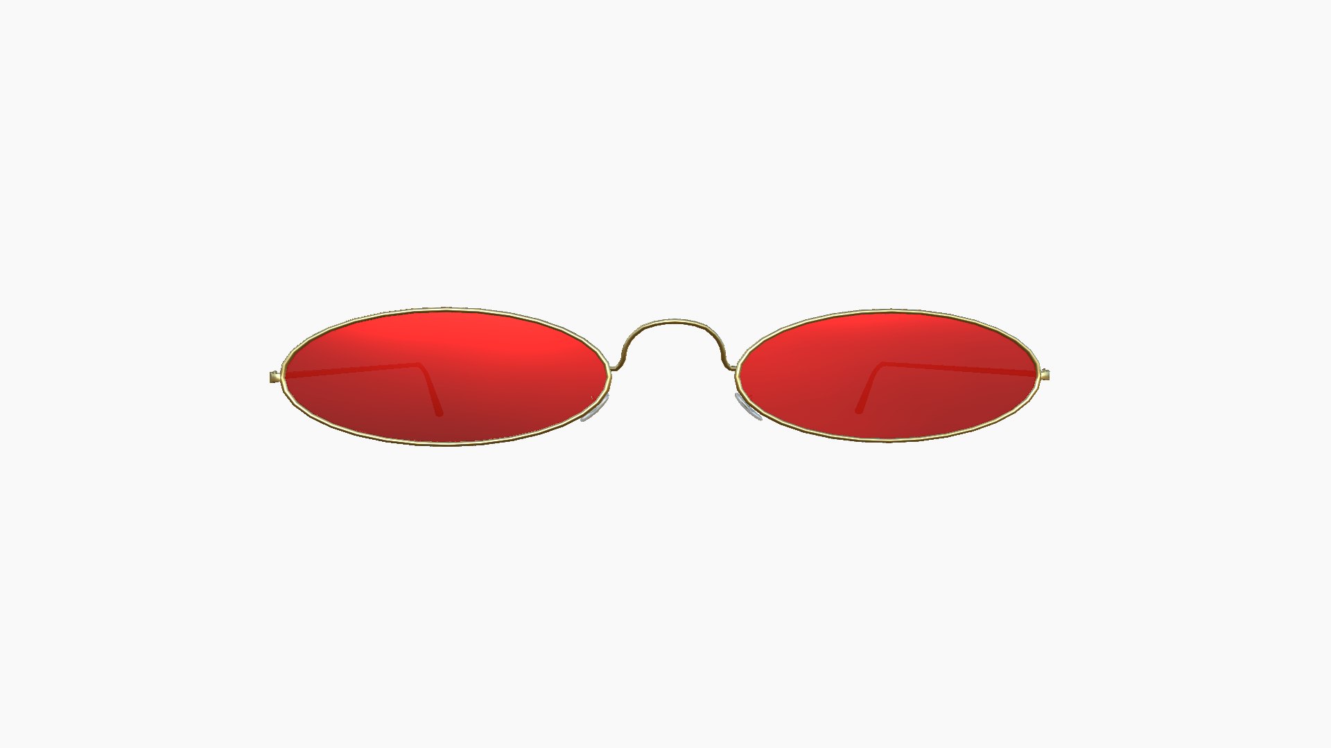 3D Sunglass F02 Golden Red - Character Design Fashion Model - TurboSquid 1954294