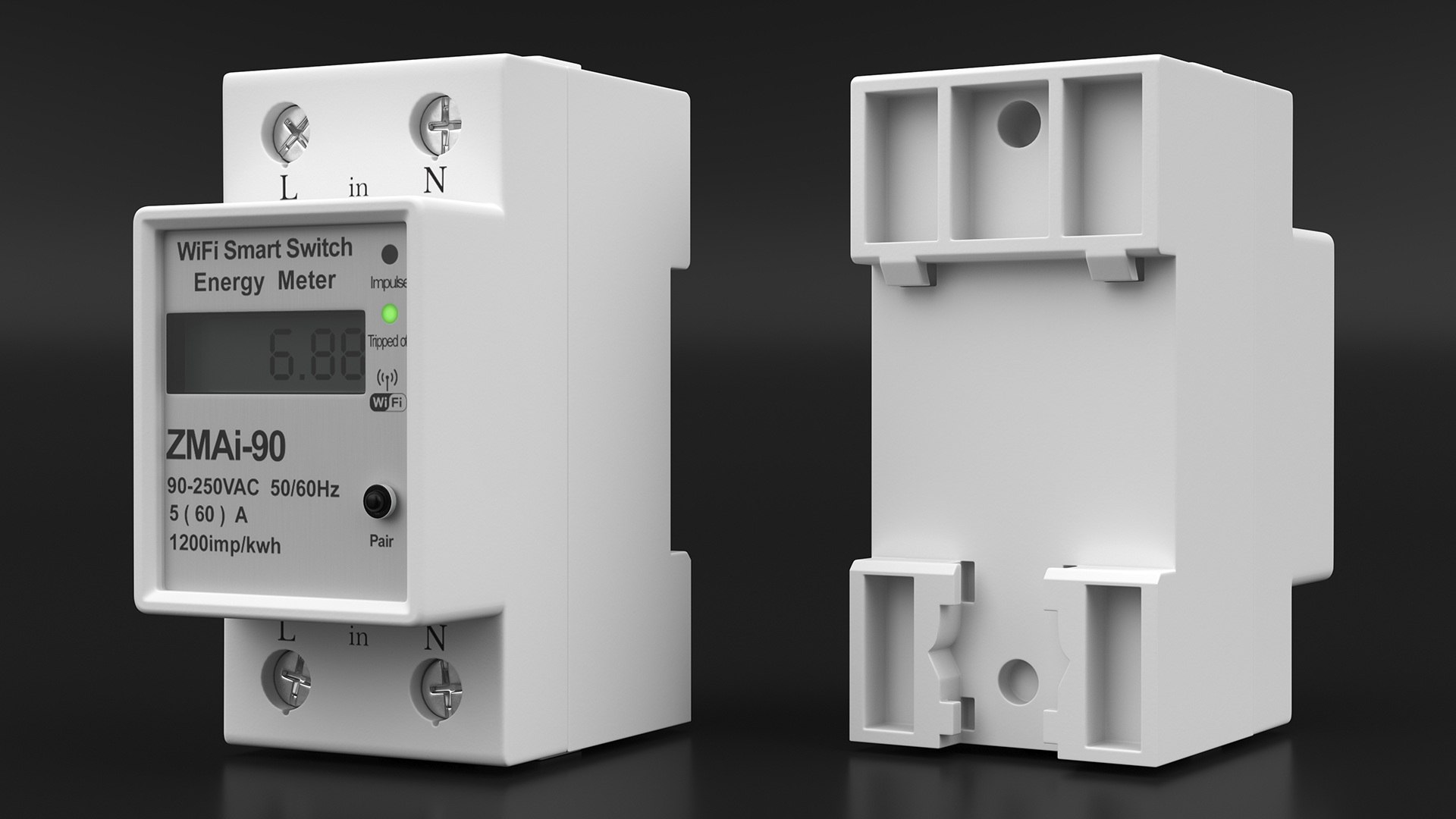 Wifi Smart Energy Monitor Turned On 3D - TurboSquid 2062998