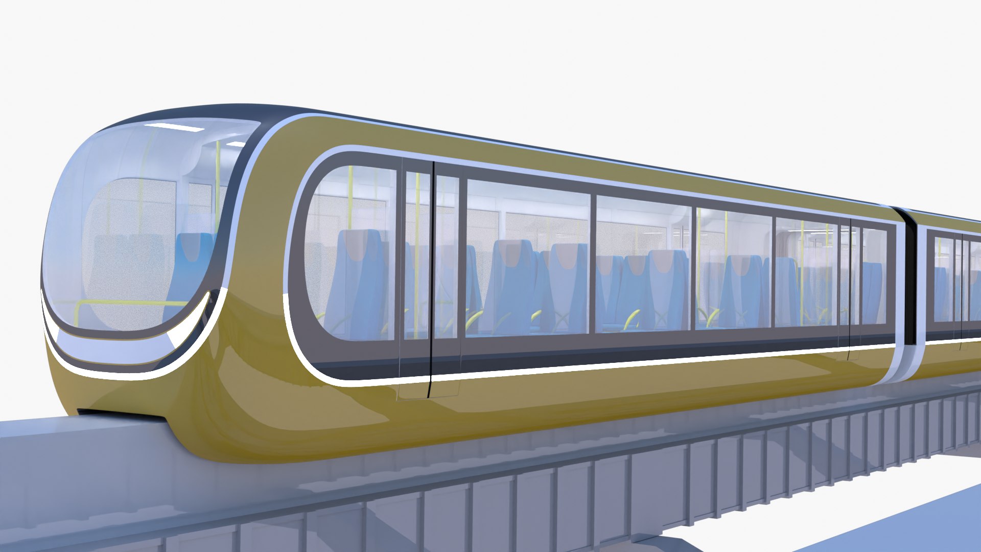 3D Monorail Train Concept 2023 II Model - TurboSquid 2064978