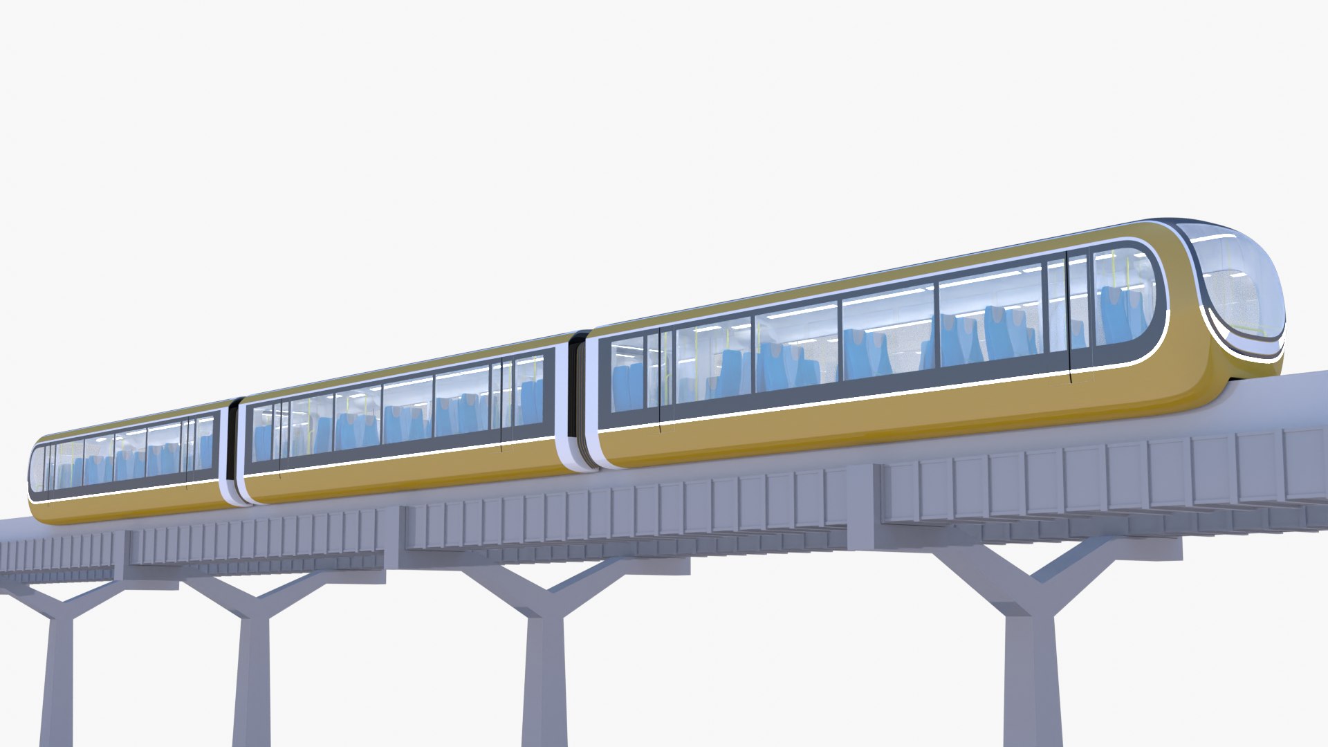 3D Monorail Train Concept 2023 II Model - TurboSquid 2064978