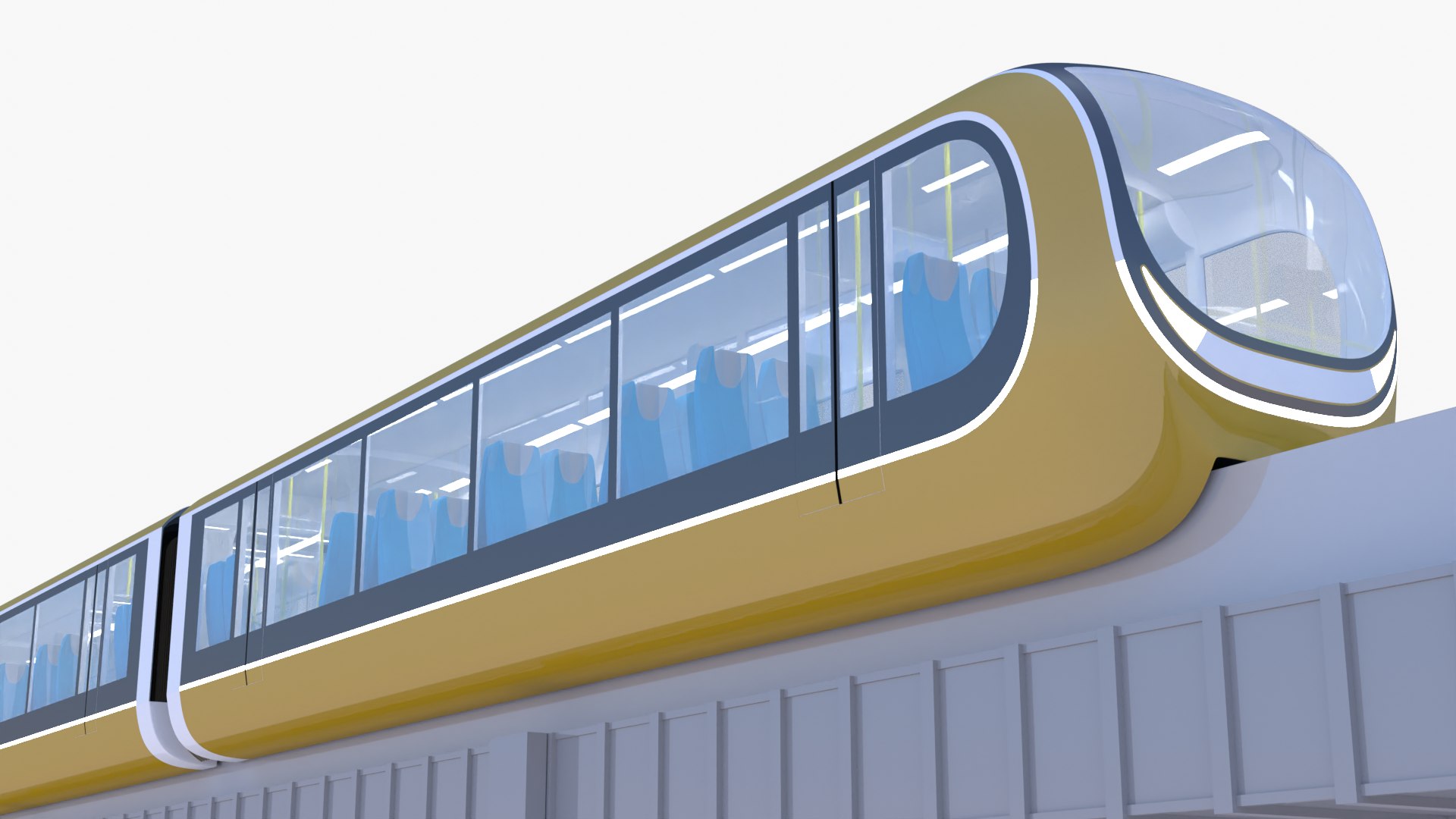 3D Monorail Train Concept 2023 II Model - TurboSquid 2064978