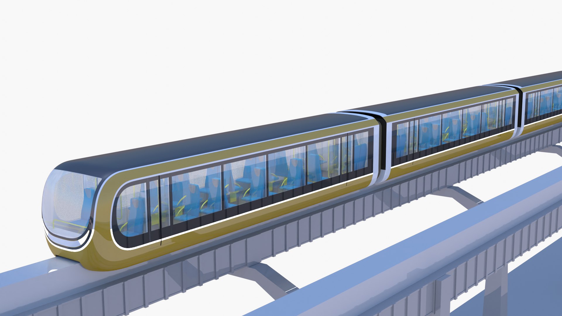 3D Monorail Train Concept 2023 II Model - TurboSquid 2064978