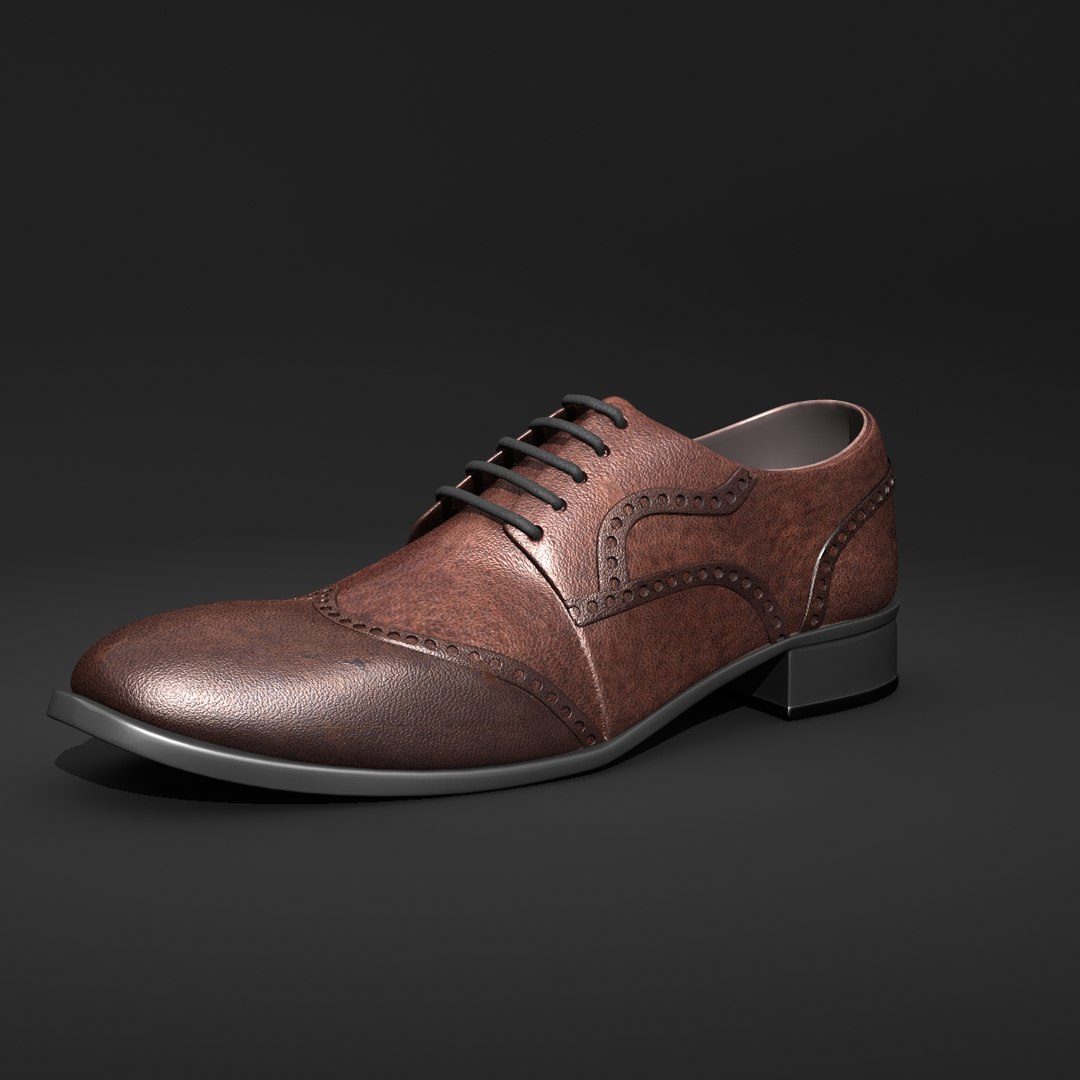 Shoe Man Leather 3d Model