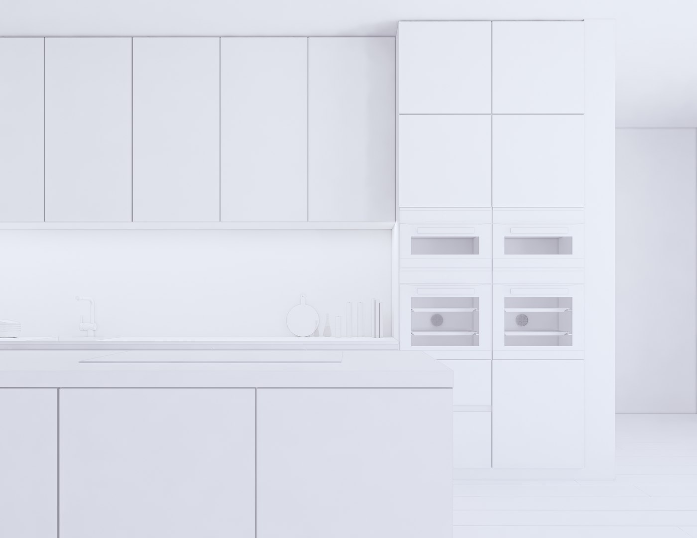 3D model Modern Kitchen Created in Revit 15 - TurboSquid 1995729