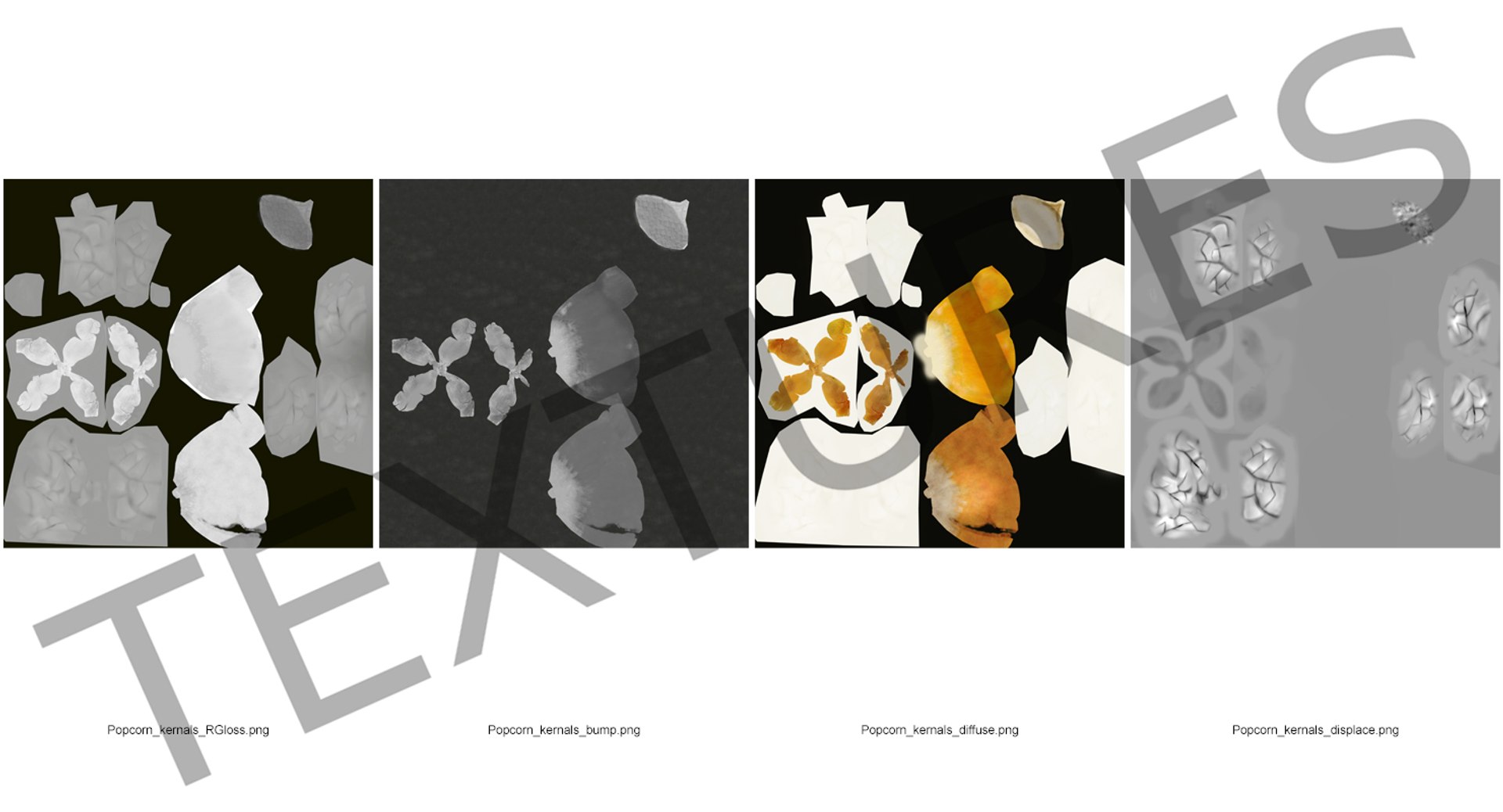 Popcorn Kernel 3d Model