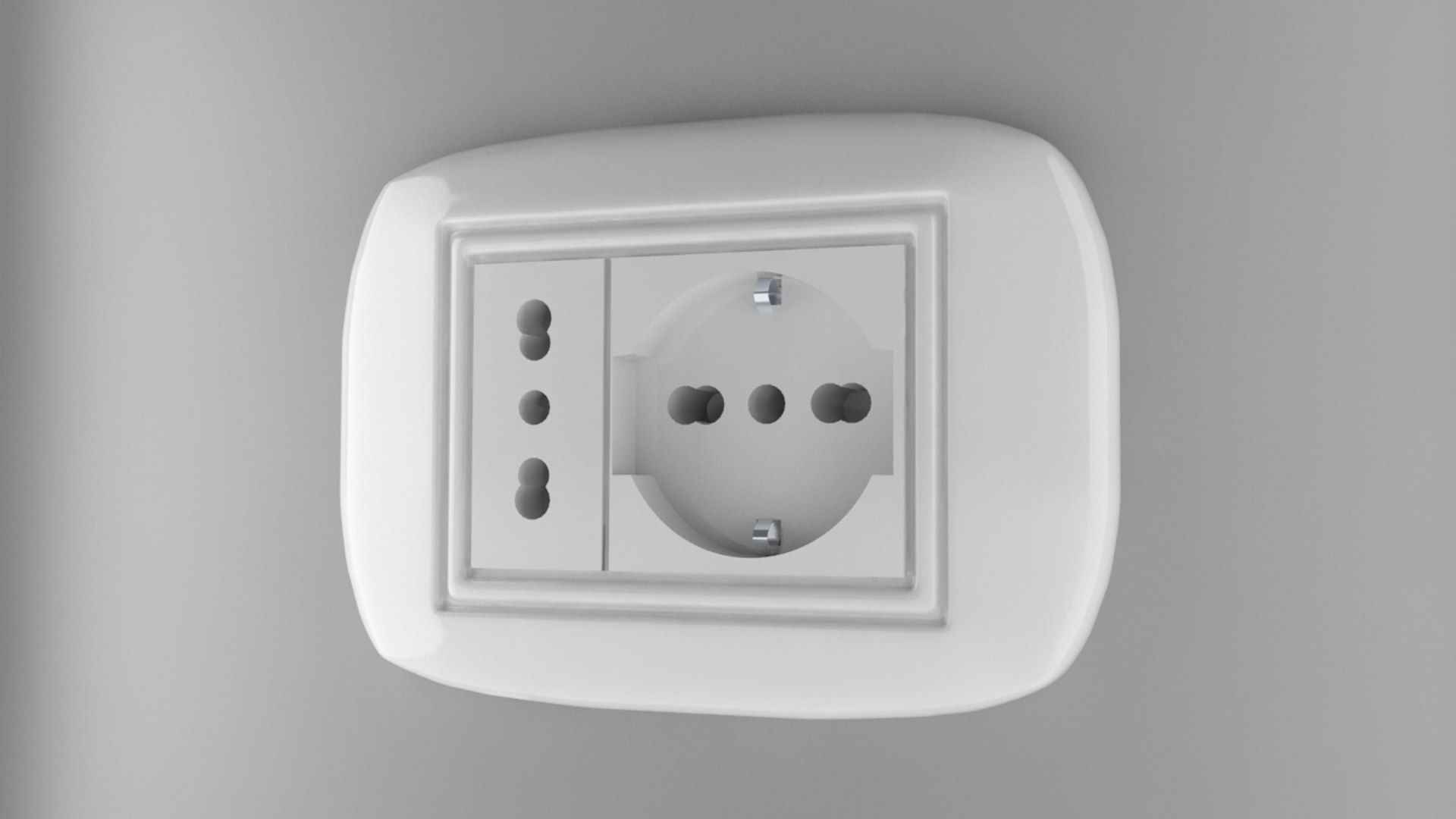 Power Outlet V3 3d Model