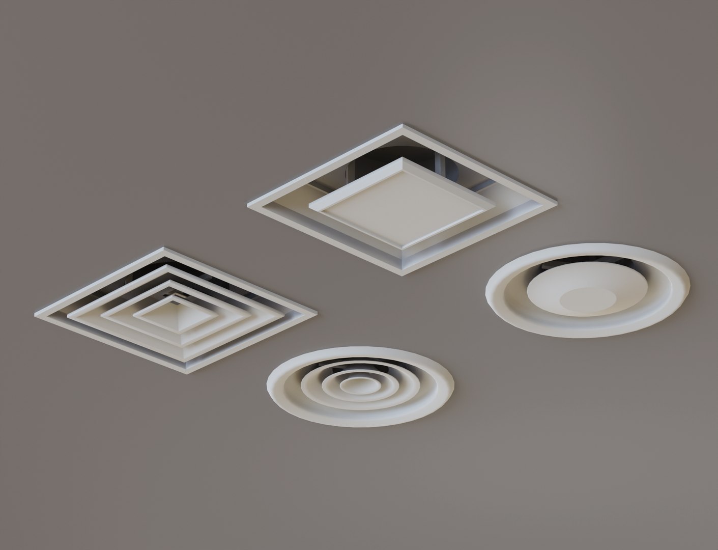 3D Low Poly Mechanical Ventilation With Heat Recovery A Visible Blowing ...