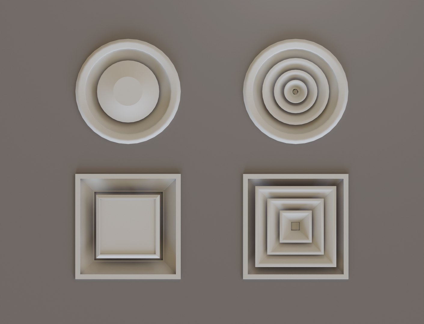 3D Low Poly Mechanical Ventilation With Heat Recovery A Visible Blowing ...